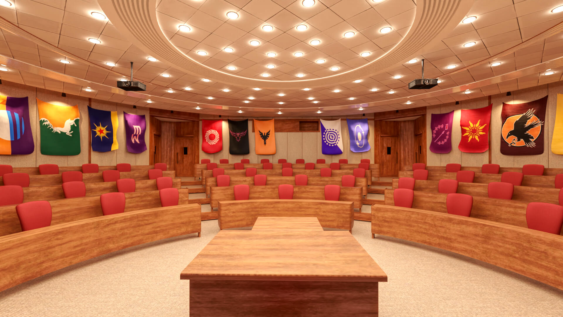 Business School Classroom 3D Render, Digital Art by clacydarch