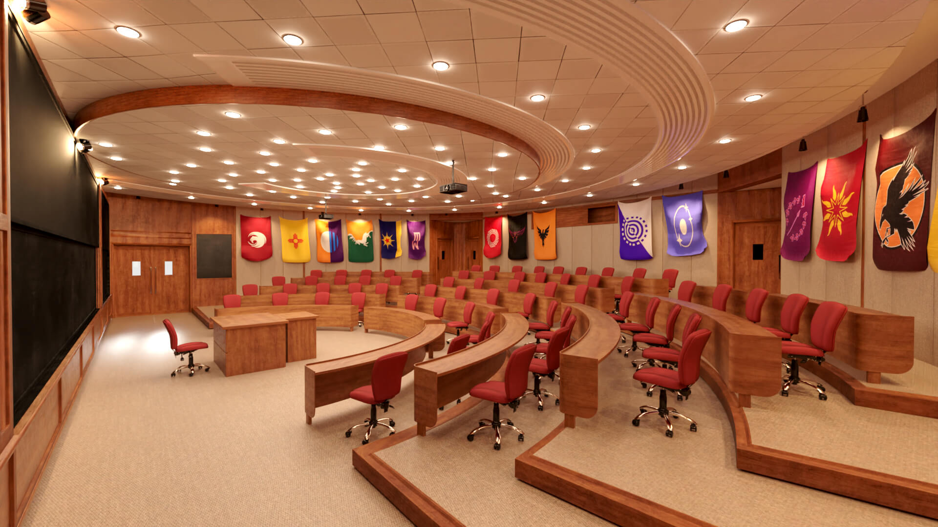 Business School Classroom 3D Render, Digital Art by clacydarch