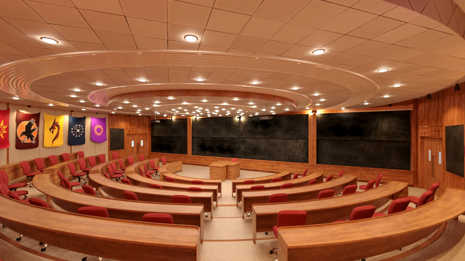 Business School Classroom 3D Render, Digital Art by clacydarch