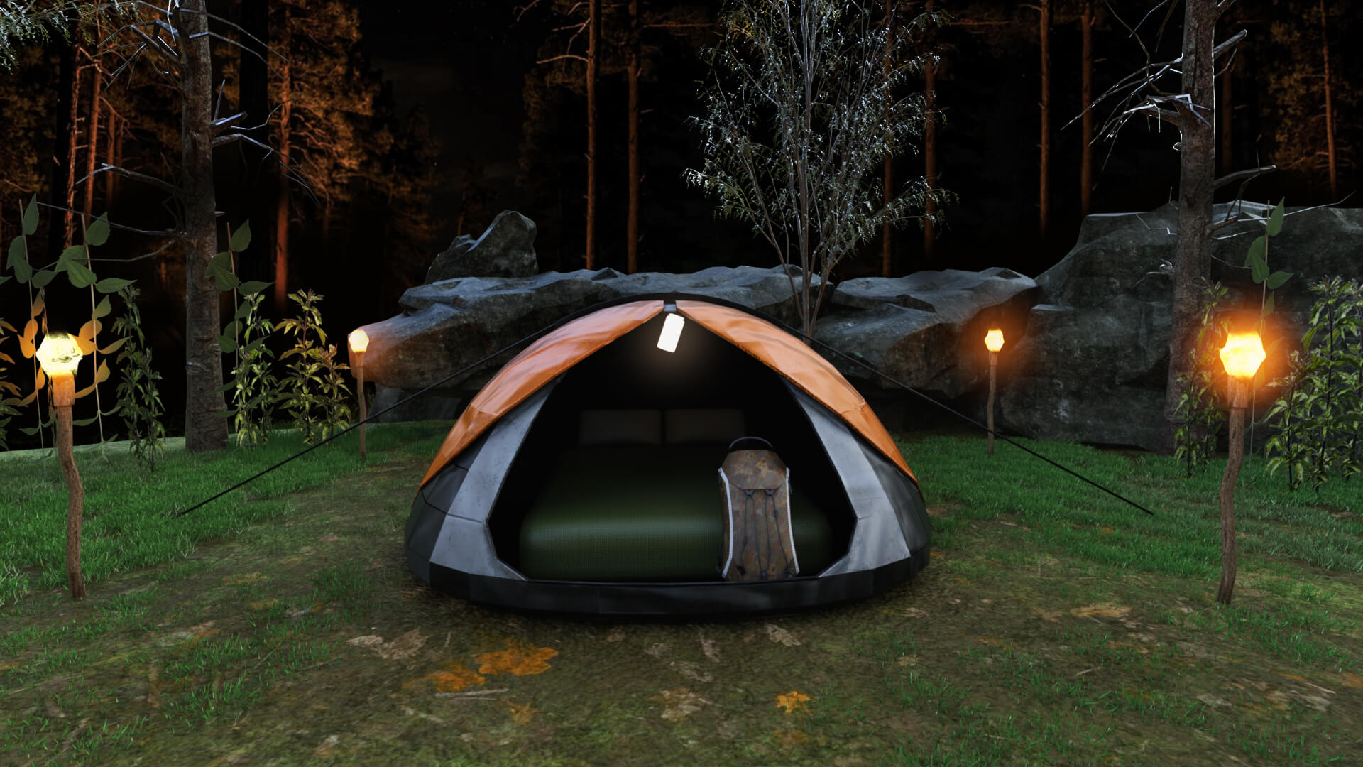 Camping Site 3D Render | RenderHub Gallery