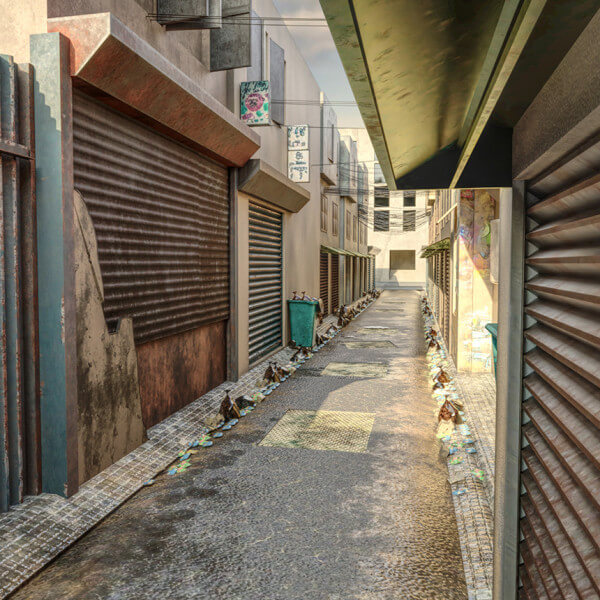 Simple Street Way 3D Render | RenderHub Gallery