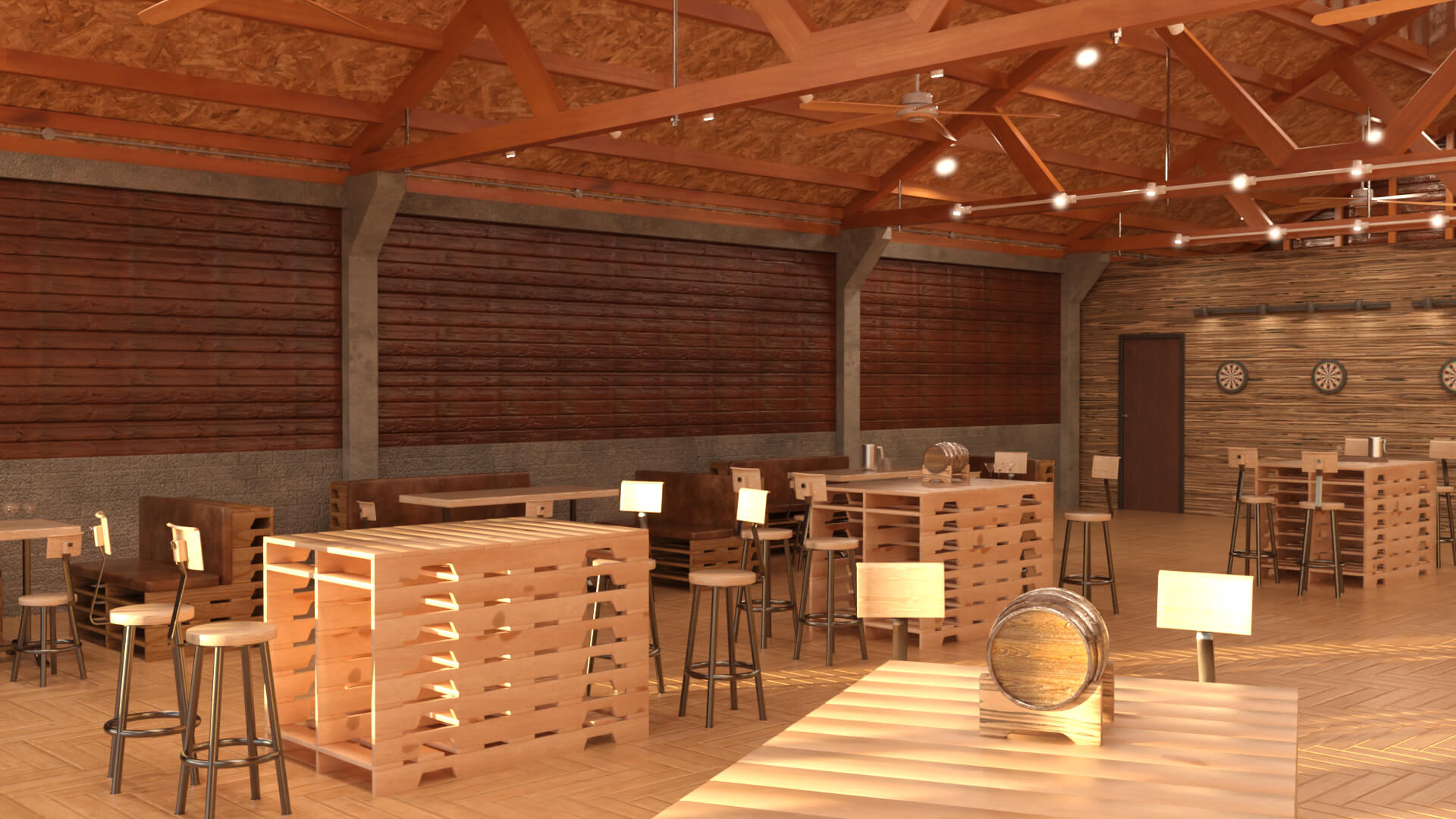 Harvest Barn Restaurant 3D Render, Digital Art by clacydarch