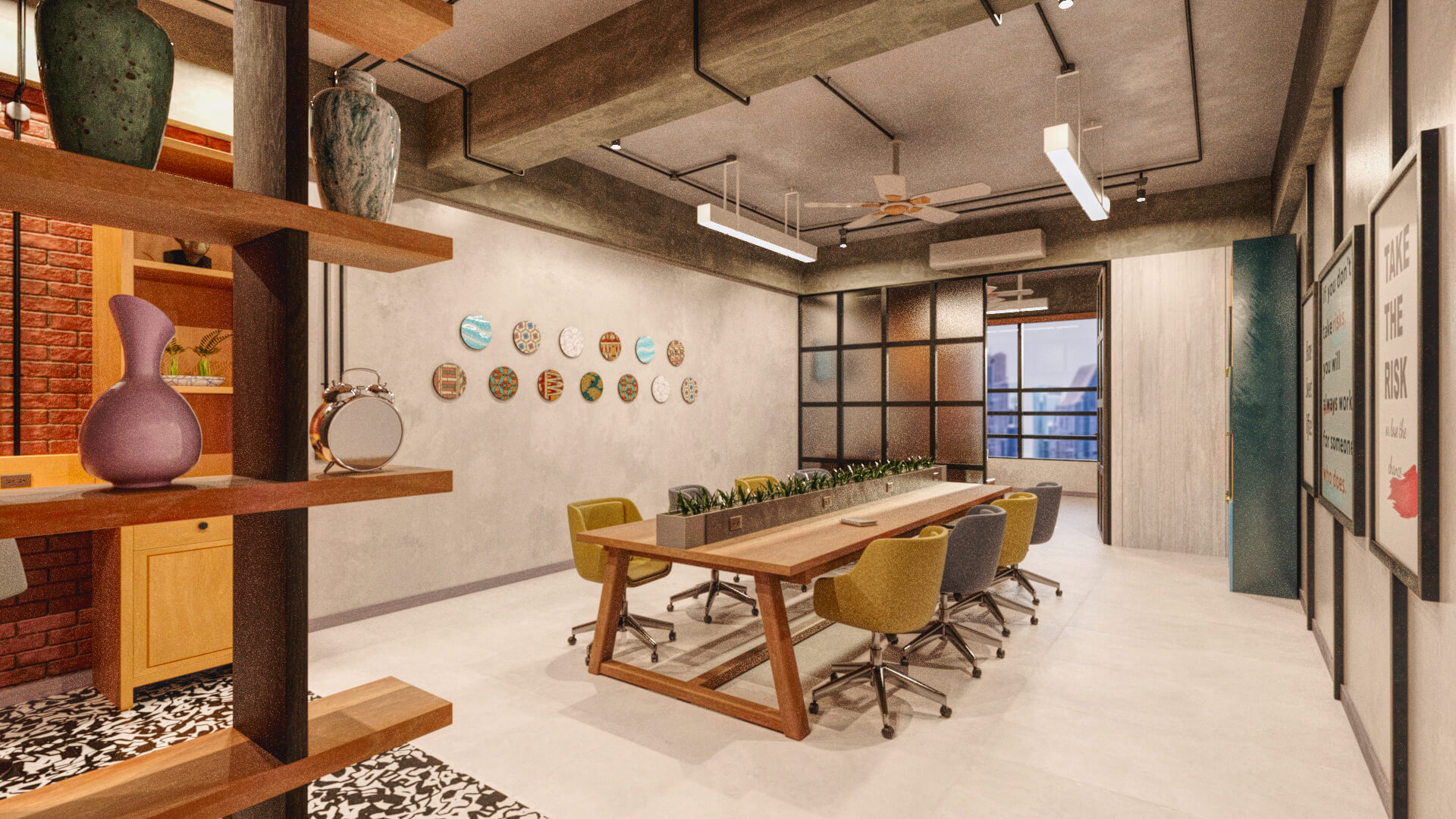 Industrial Rustic Workplace 3D Render, Digital Art by clacydarch