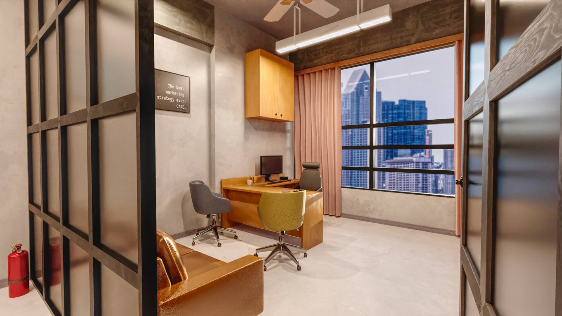 Industrial Rustic Workplace 3D Render, Digital Art by clacydarch