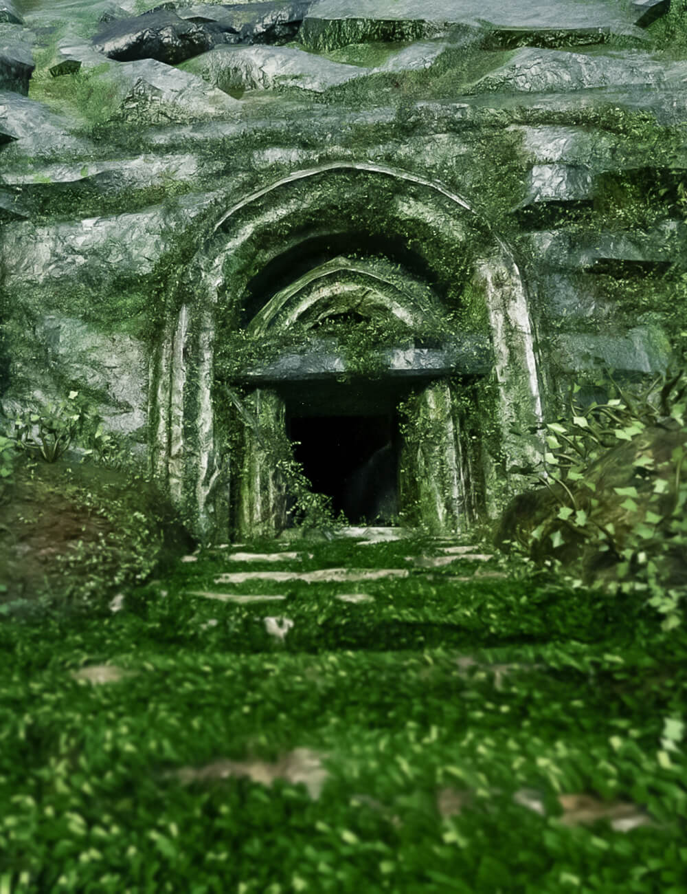 Mysterious Ancient Gate 3D Render RenderHub Gallery mysterious-ancient-gate-3d-render-renderhub-gallery
