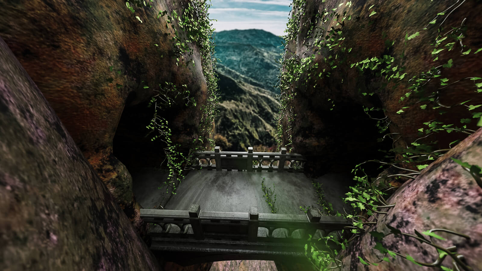 Mysterious Bridge 3D Render, Digital Art by clacydarch