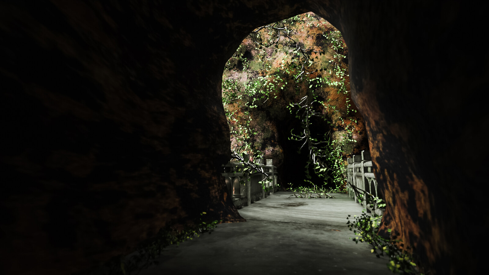 Mysterious Bridge 3D Render, Digital Art by clacydarch