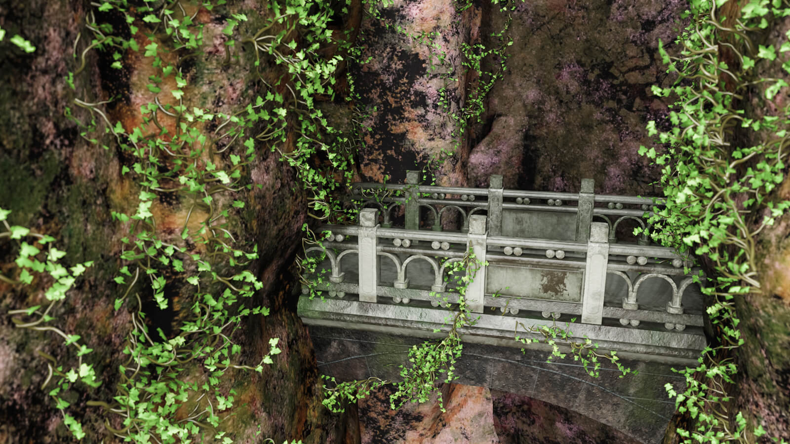 Mysterious Bridge 3D Render, Digital Art by clacydarch