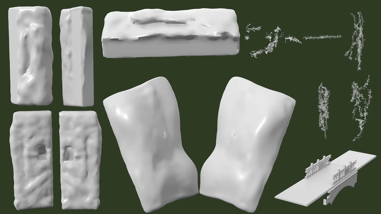 Mysterious Bridge 3D Render, Digital Art by clacydarch