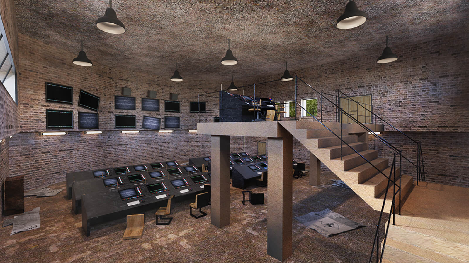 Old Command Center 3D Render, Digital Art by clacydarch