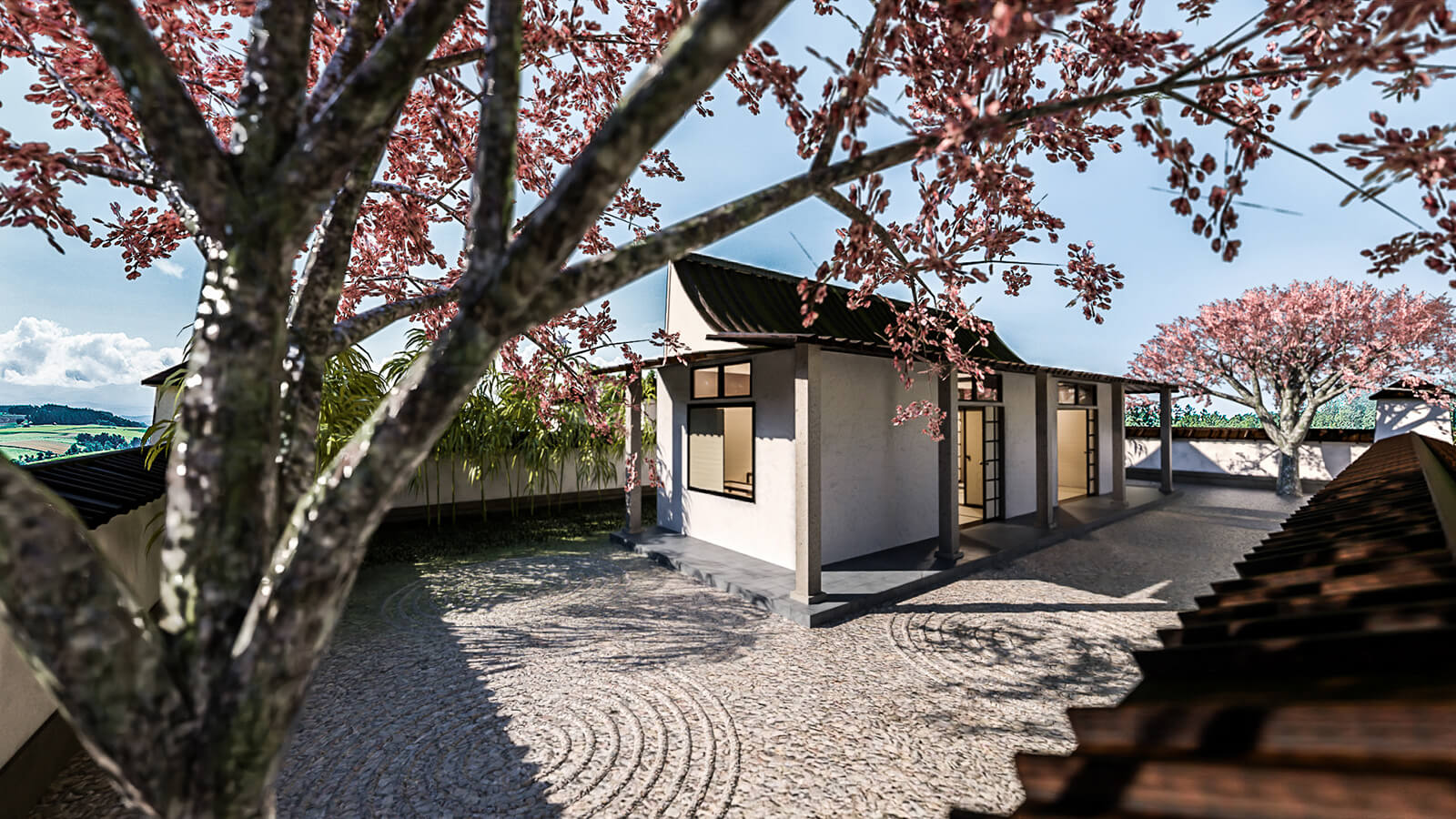 Samurai's House 3D Render, Digital Art by clacydarch