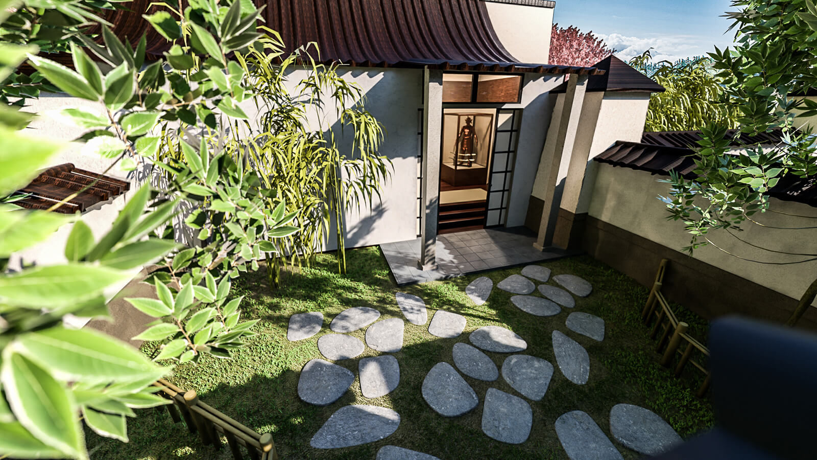 Samurai's House 3D Render, Digital Art by clacydarch