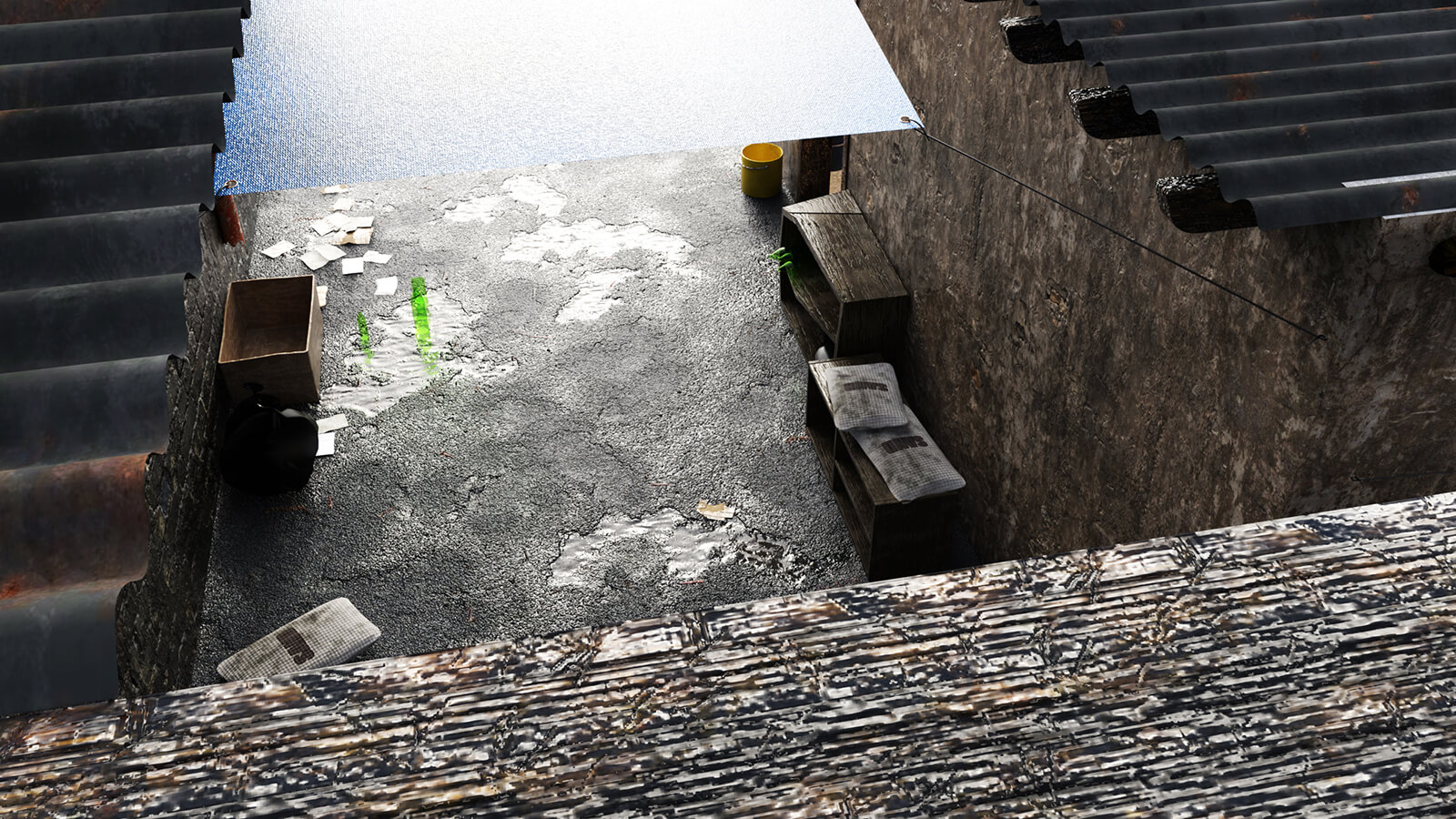 Third World Area 3D Render, Digital Art by clacydarch