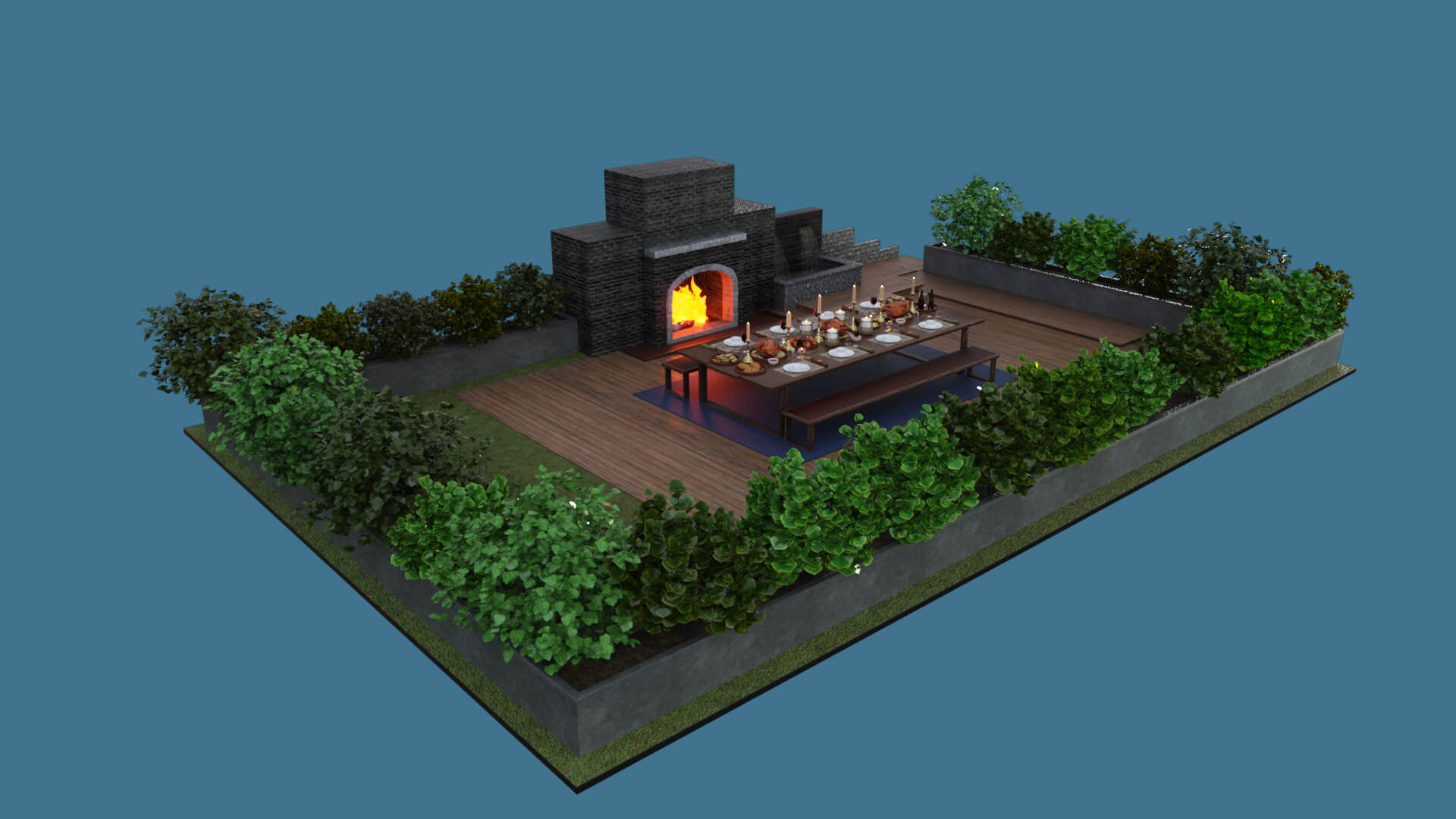 Give Thanks Feast - Daz Content by clacydarch