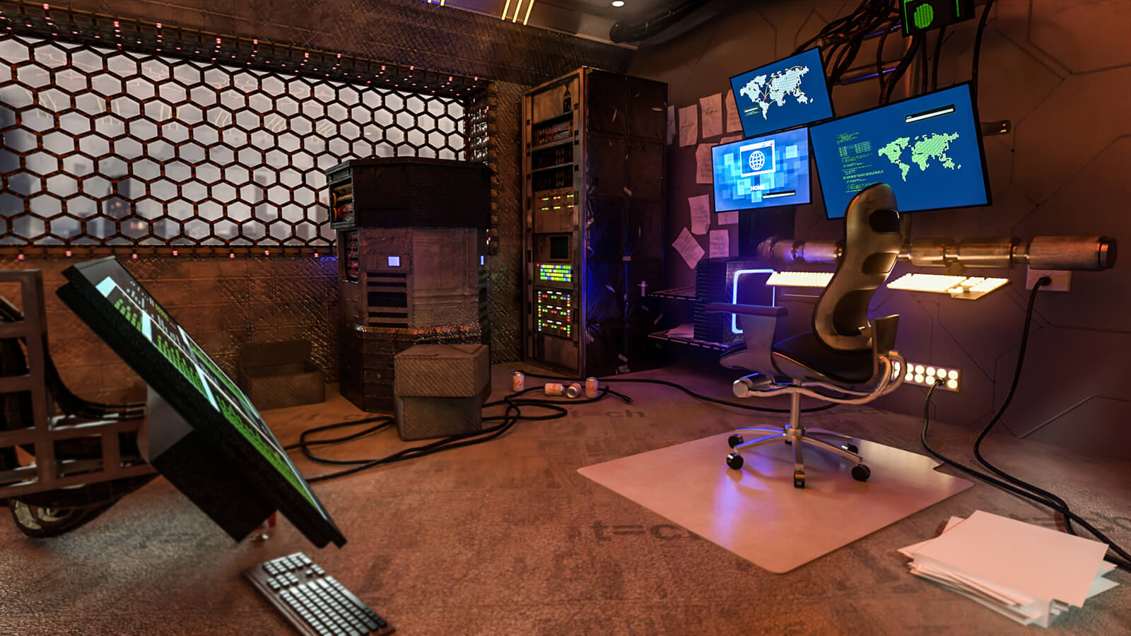 Hackers Room - Daz Content by clacydarch