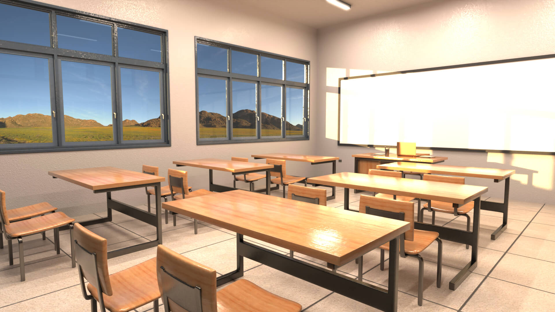 High School Classroom - Daz Content by clacydarch