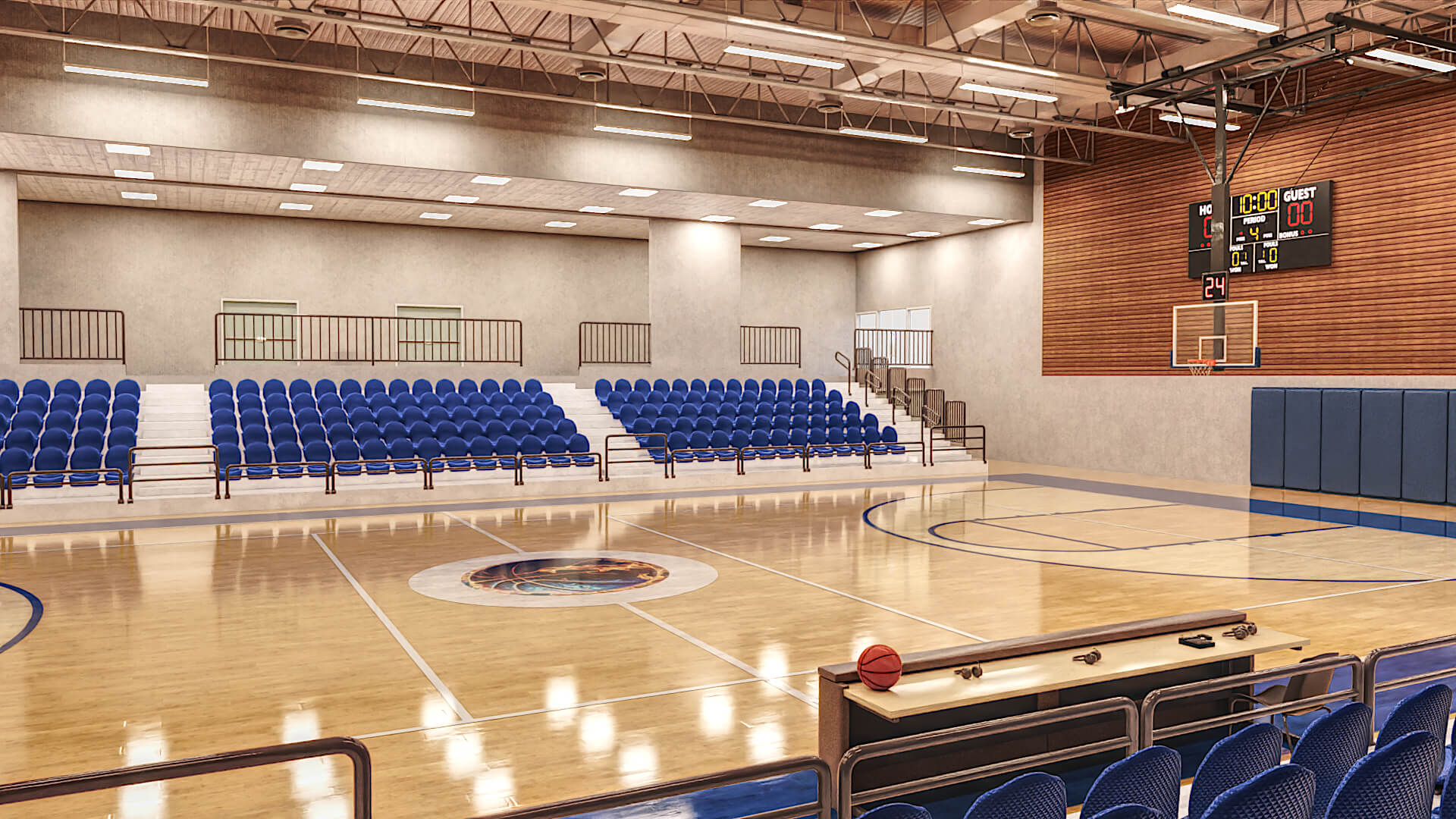 DAZ Content Bundle: Five HS Basketball Gym Teams by clacydarch