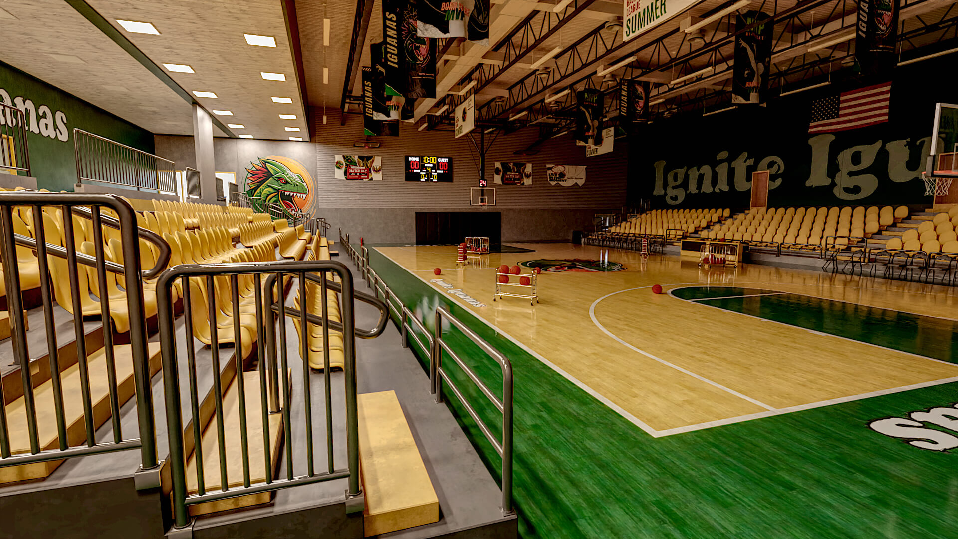 DAZ Content Bundle: Five HS Basketball Gym Teams by clacydarch