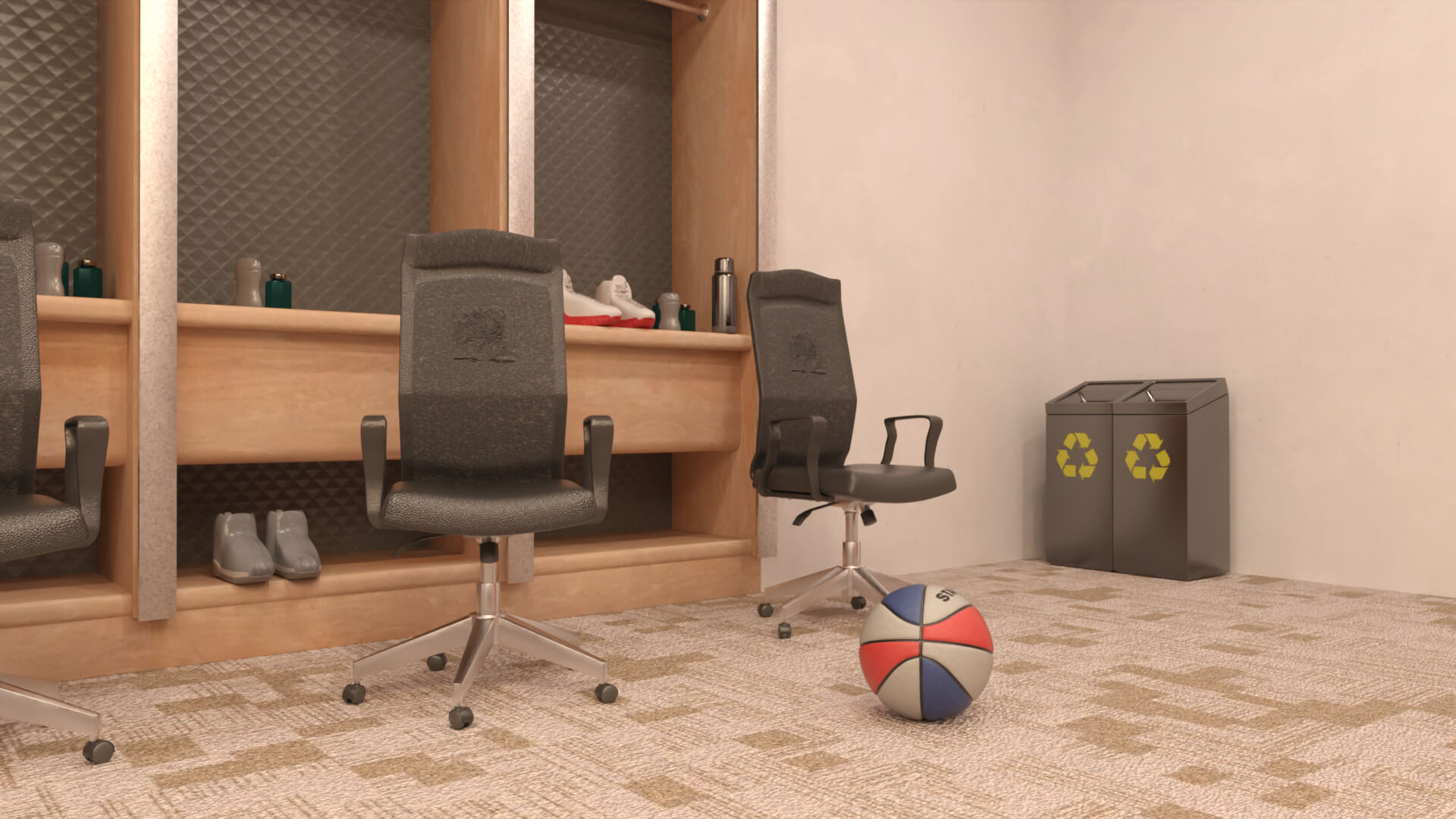 HS Basketball Locker Room - Daz Content by clacydarch