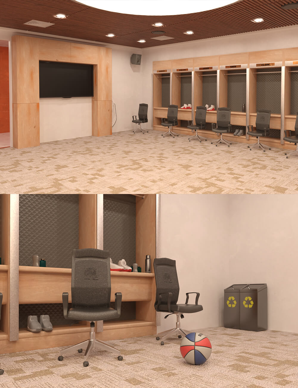 HS Basketball Locker Room - Daz Content by clacydarch