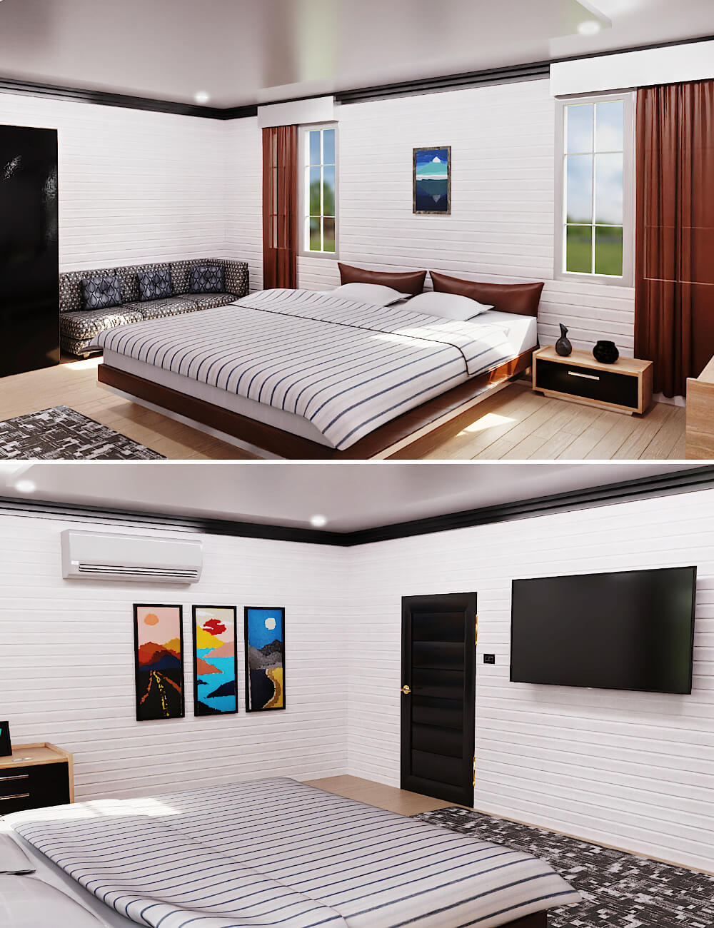 Minimalist Simple Bedroom - Daz Content by clacydarch