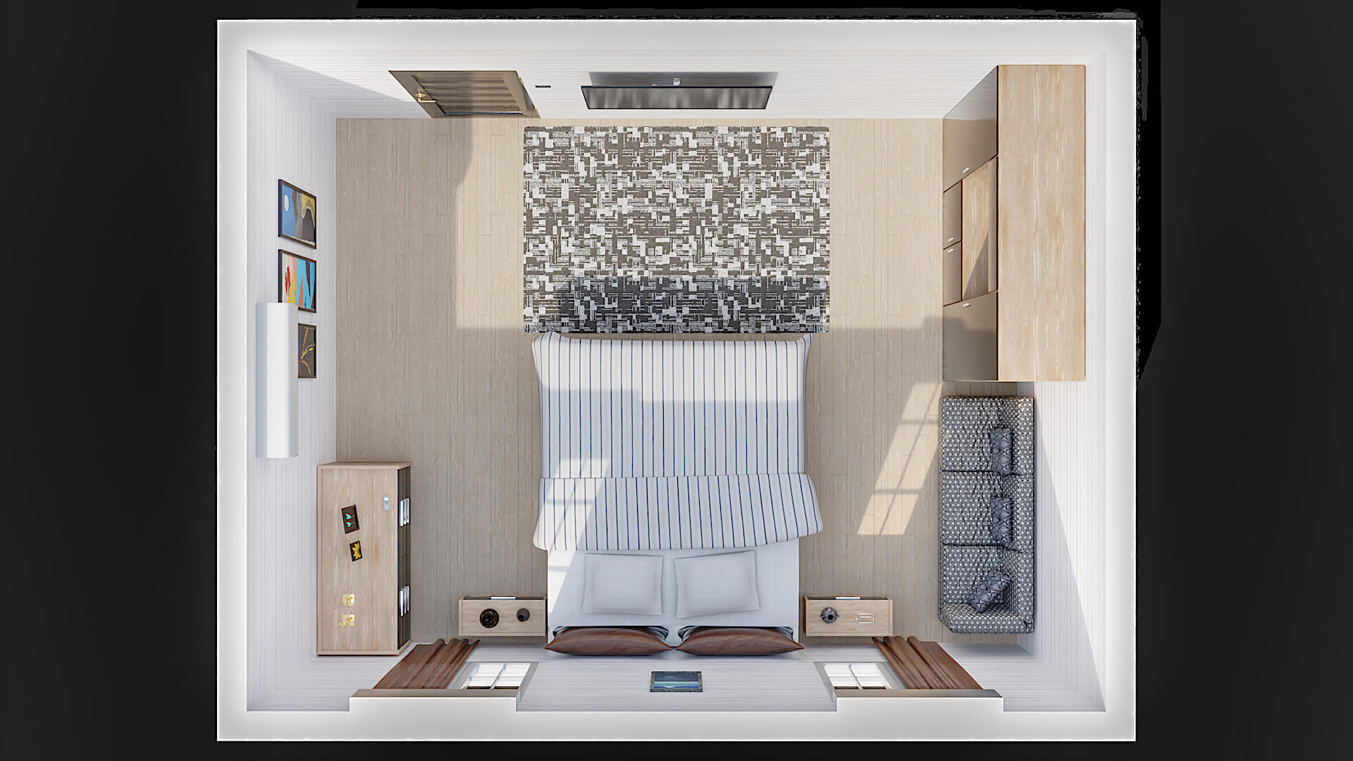Minimalist Simple Bedroom - Daz Content by clacydarch