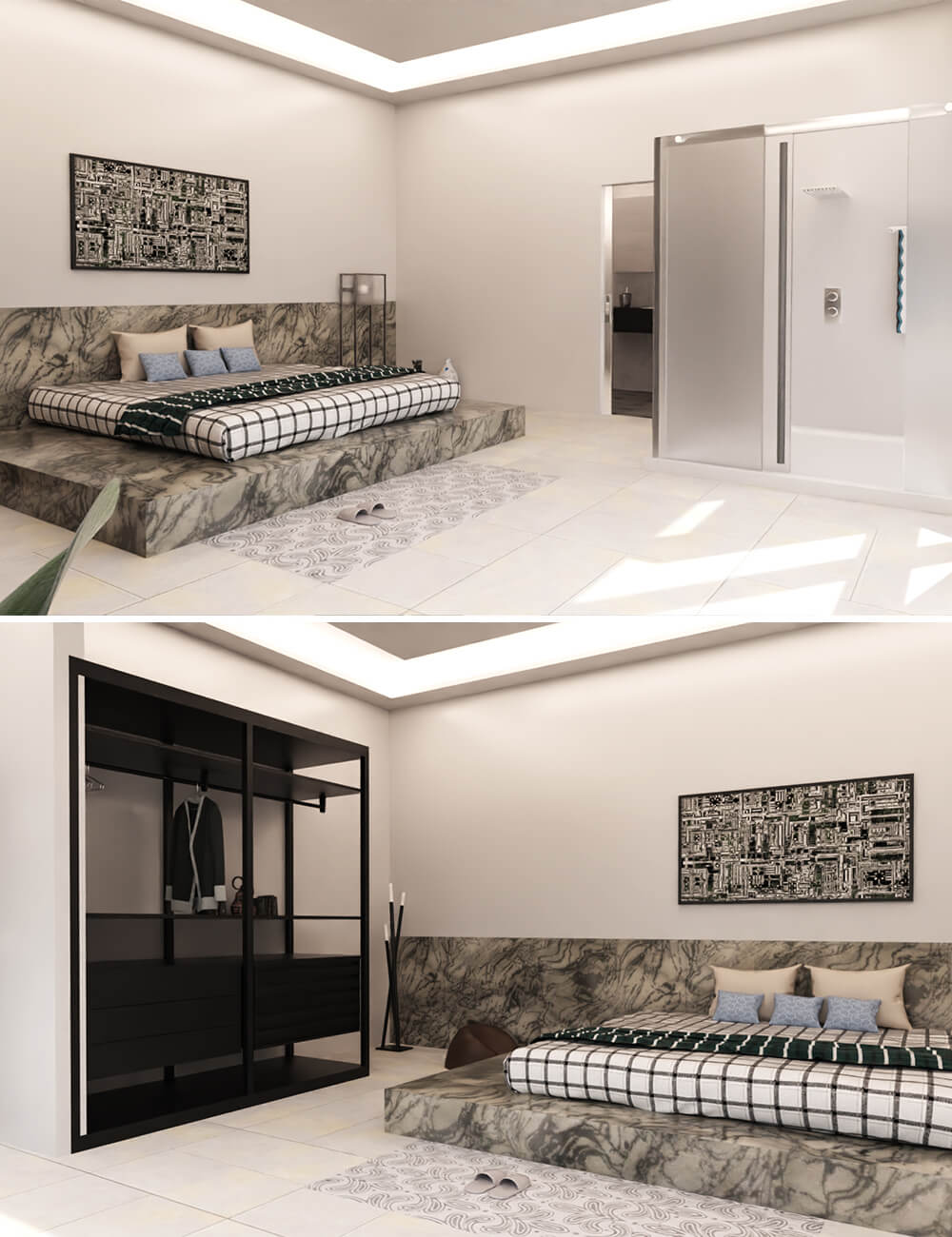 Monochromatic Room - Daz Content by clacydarch