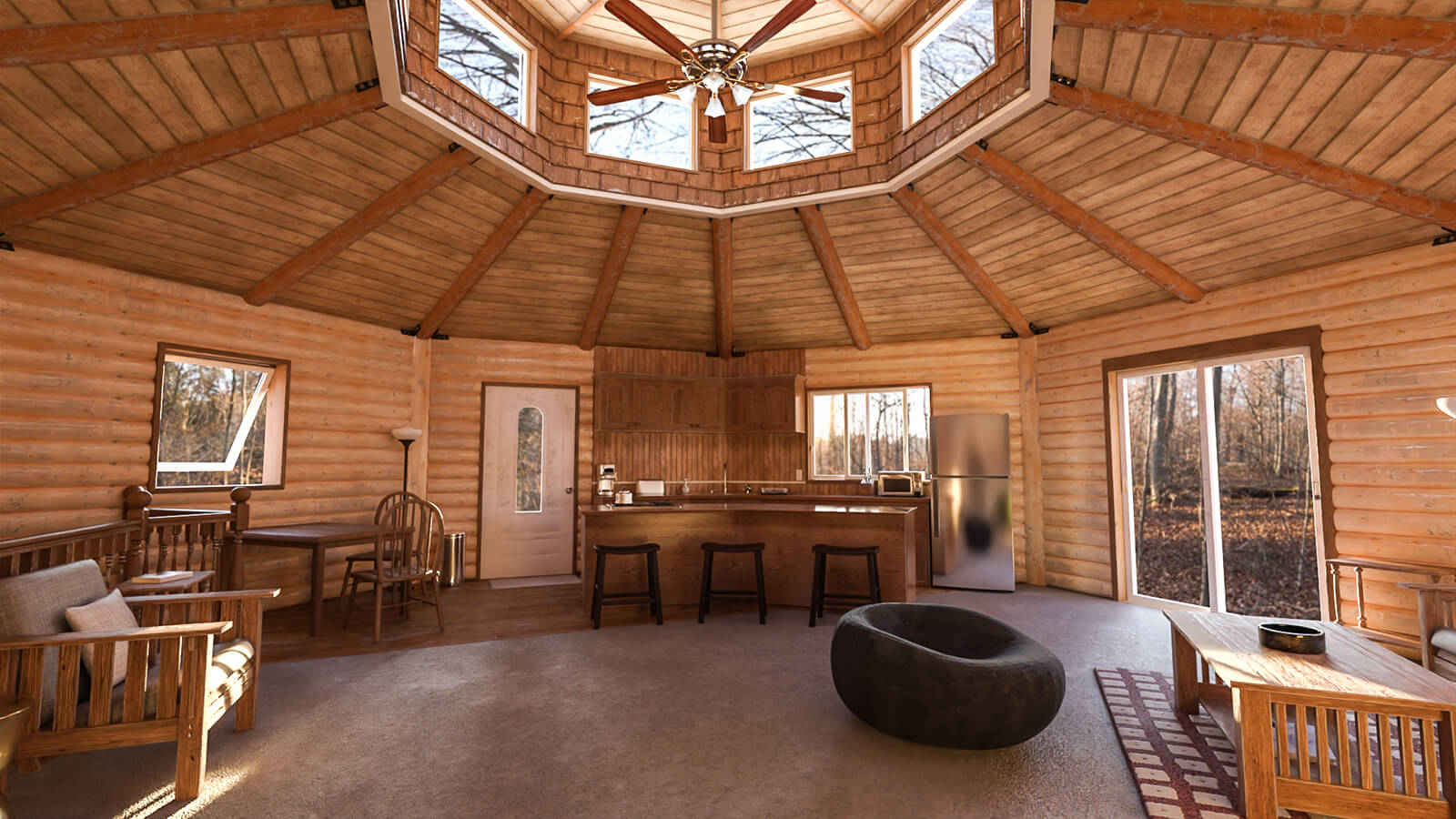 Polygon Log Cabin - Daz Content by clacydarch