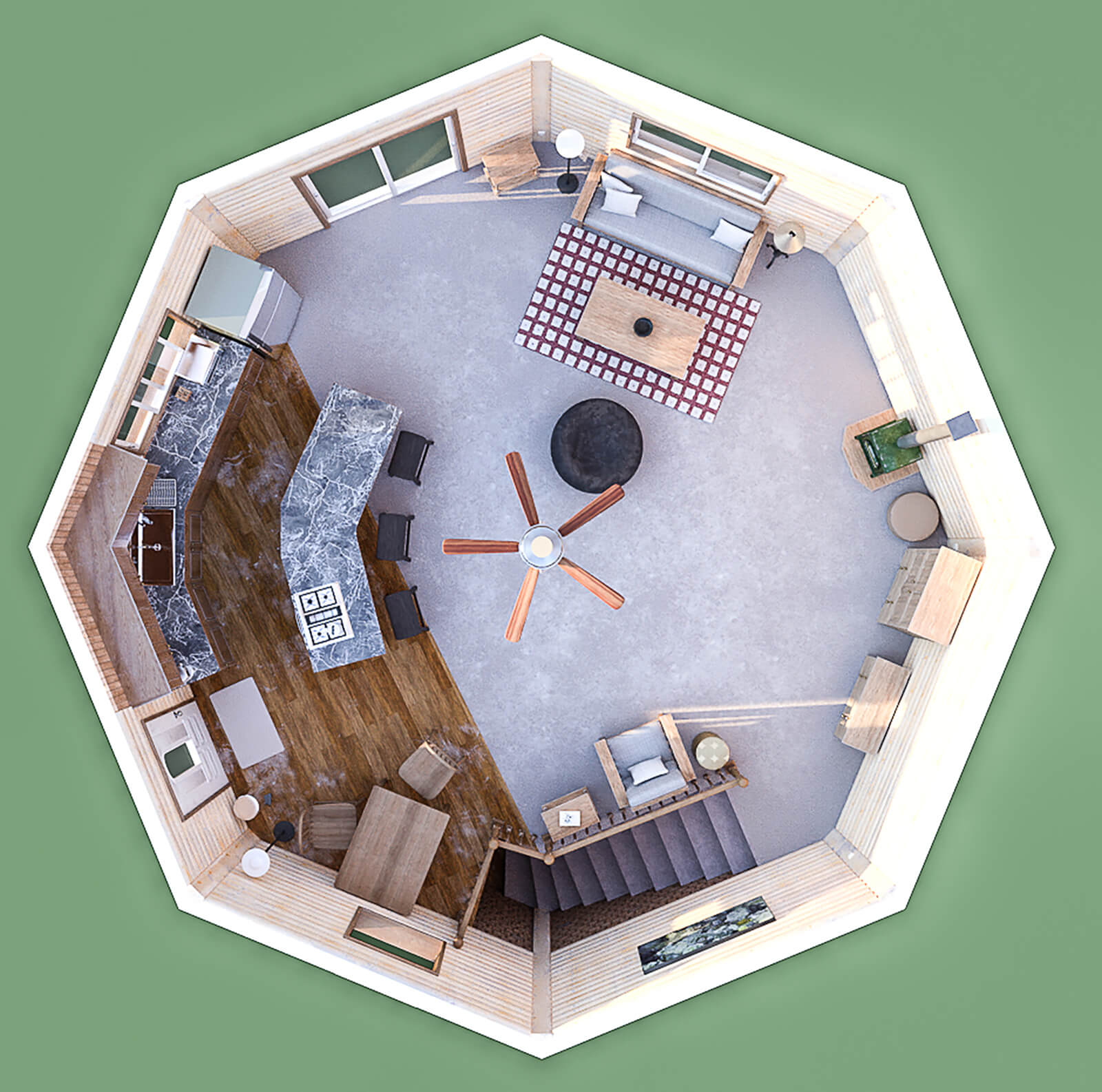 DAZ Content Bundle: Forest Houses by clacydarch