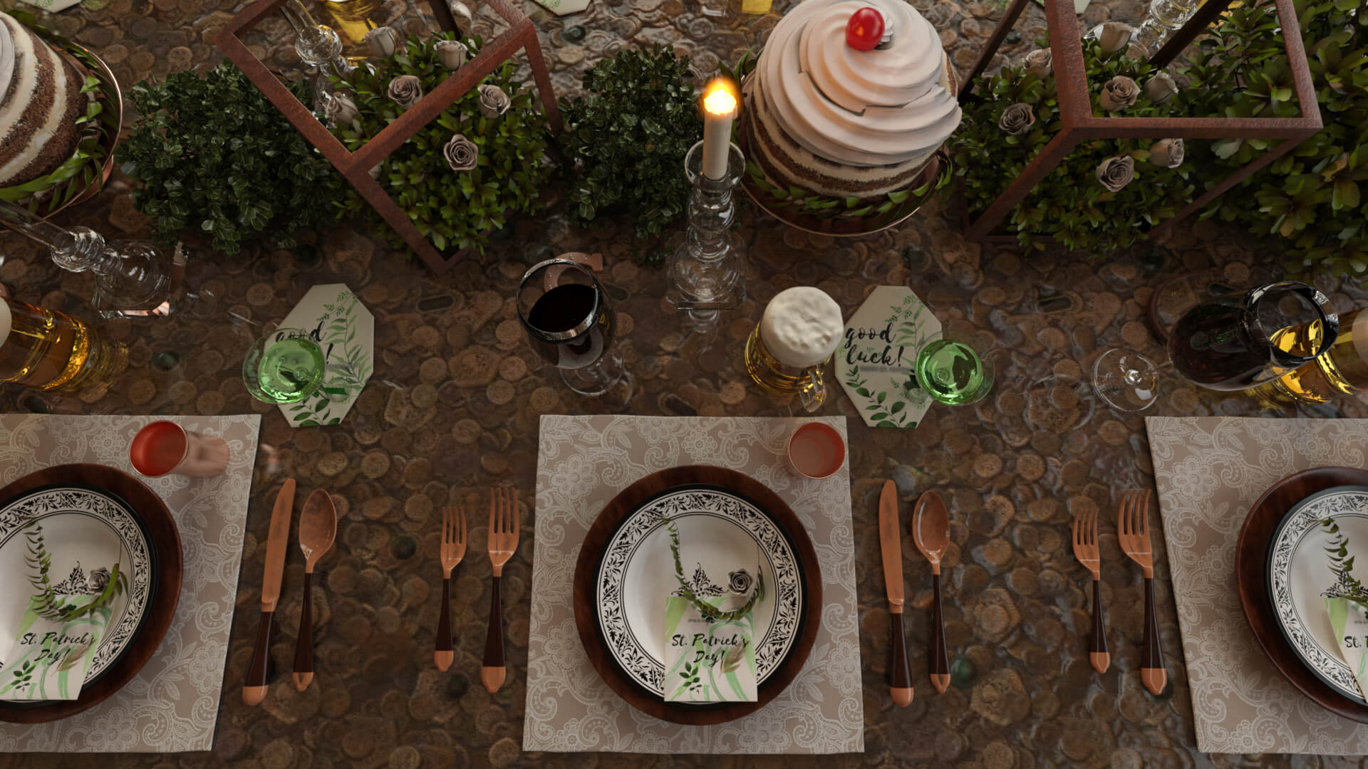 St. Patrick's Dinner - Daz Content by clacydarch