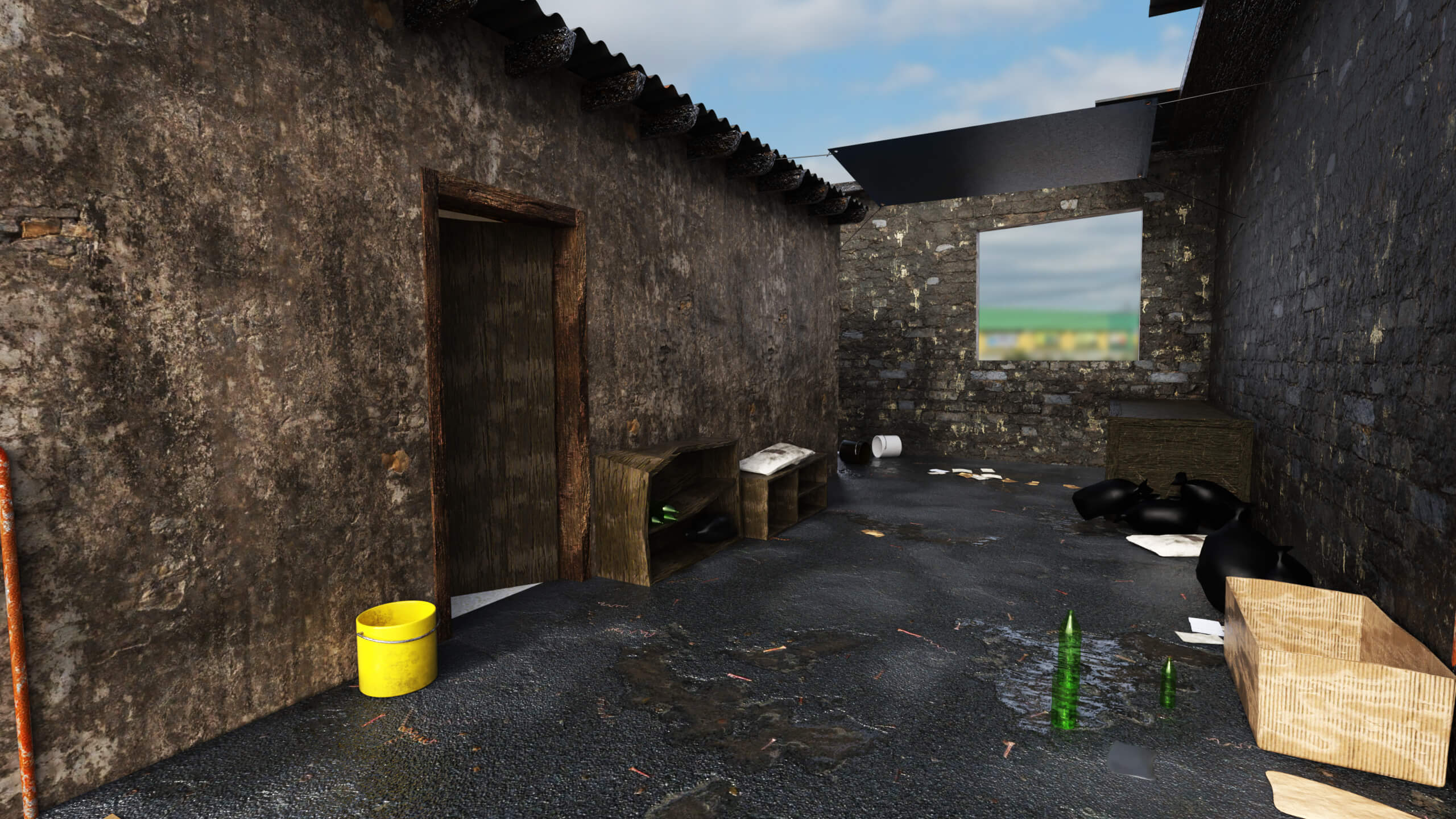 DAZ Content Bundle: Five Abandoned Environment Places by clacydarch