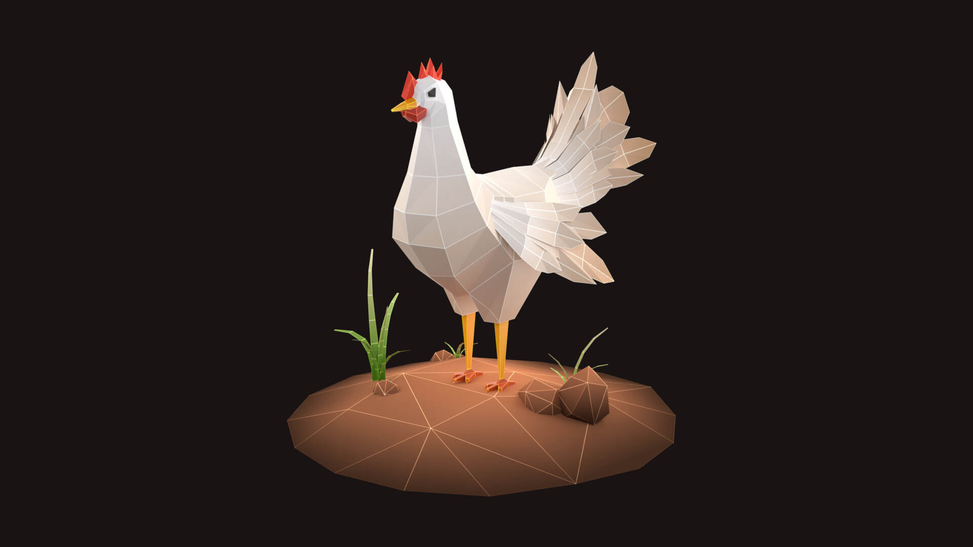 Chicken - Free 3D Model by ClarkSmyth