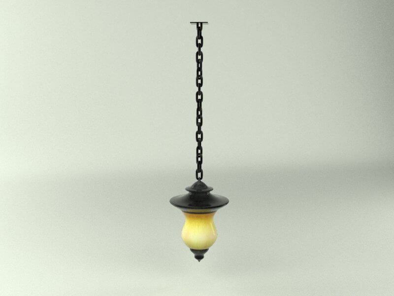 Ceiling Lamp and Chain - 3D Model by Cleveyus