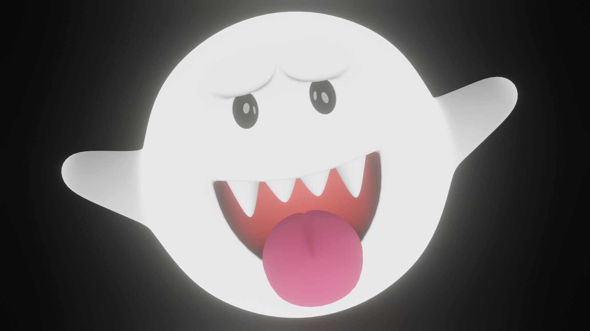 Boo From Mario's Games - 3D Model by clickdamn