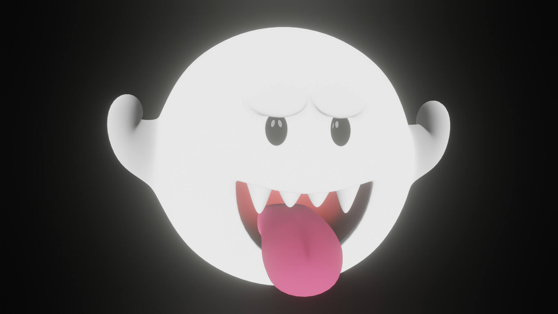 Boo From Mario's Games - 3D Model by clickdamn
