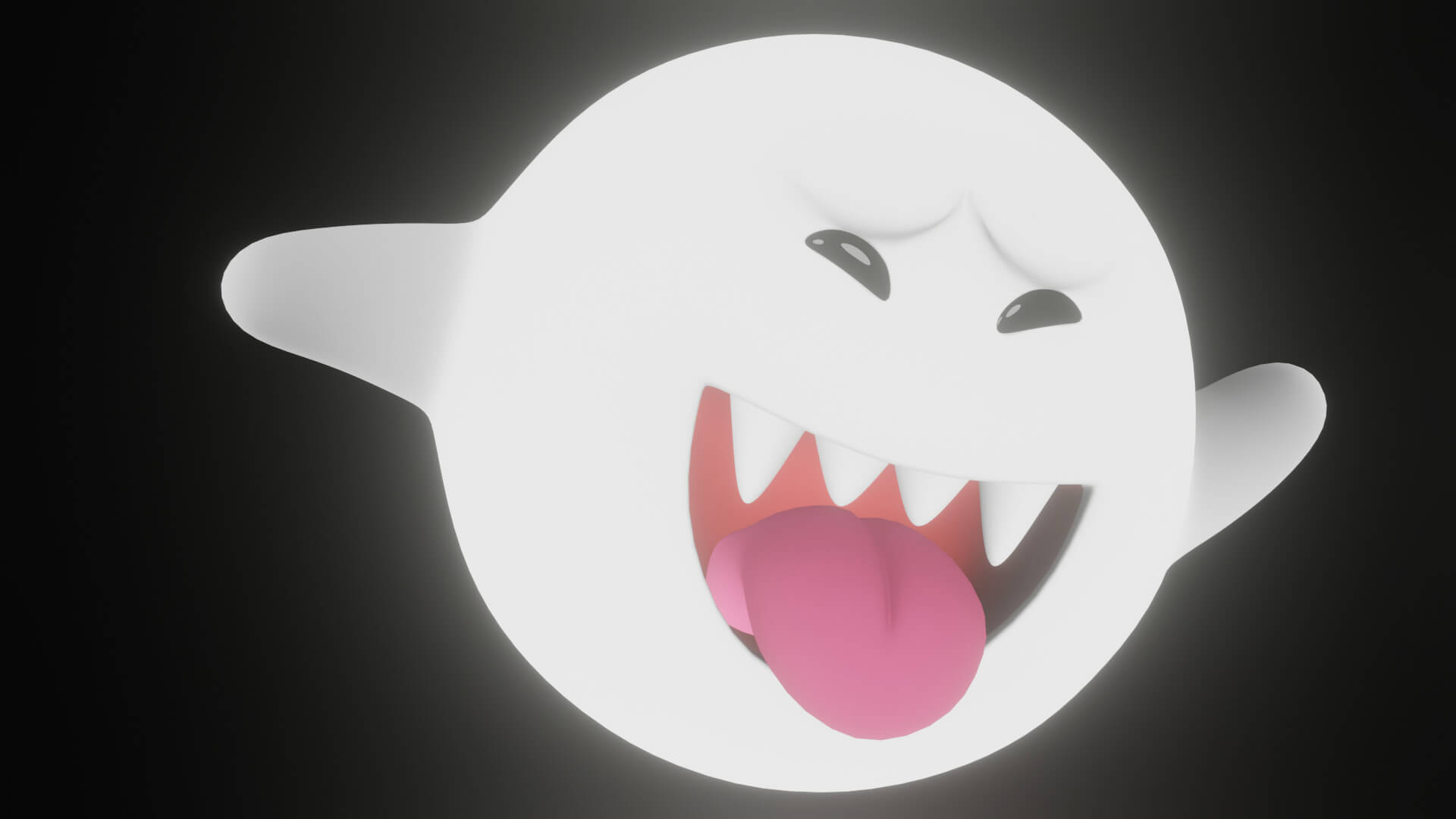 Boo From Mario's Games - 3D Model by clickdamn
