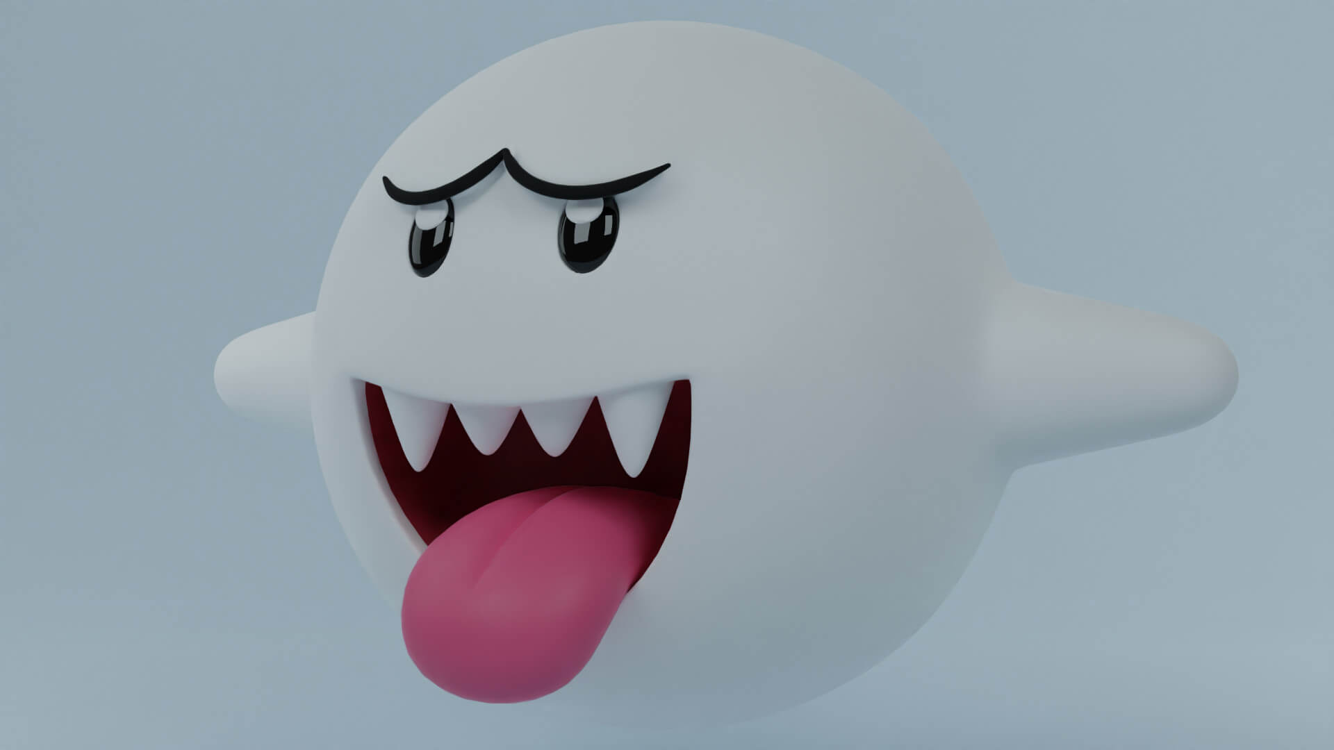 Boo From Mario's Games - 3D Model by clickdamn