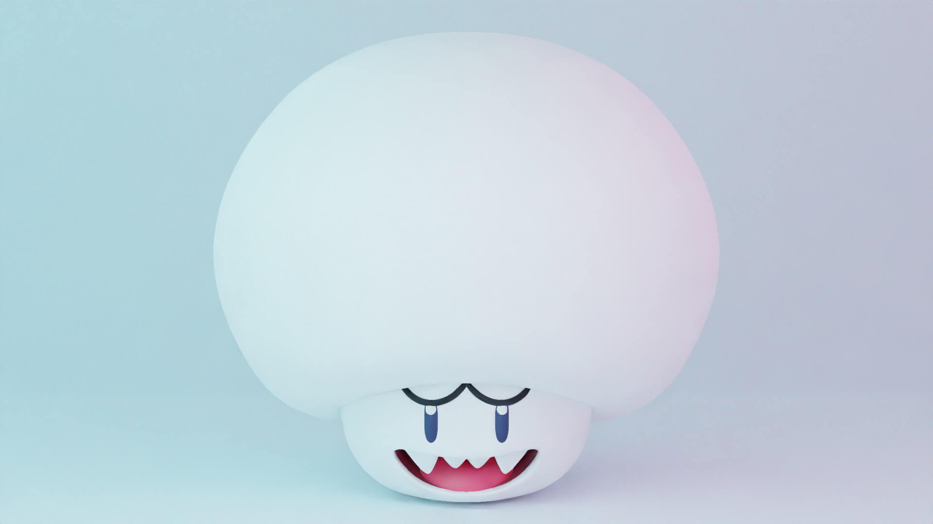 Boo Mushroom From Mario's Games - 3D Model by clickdamn