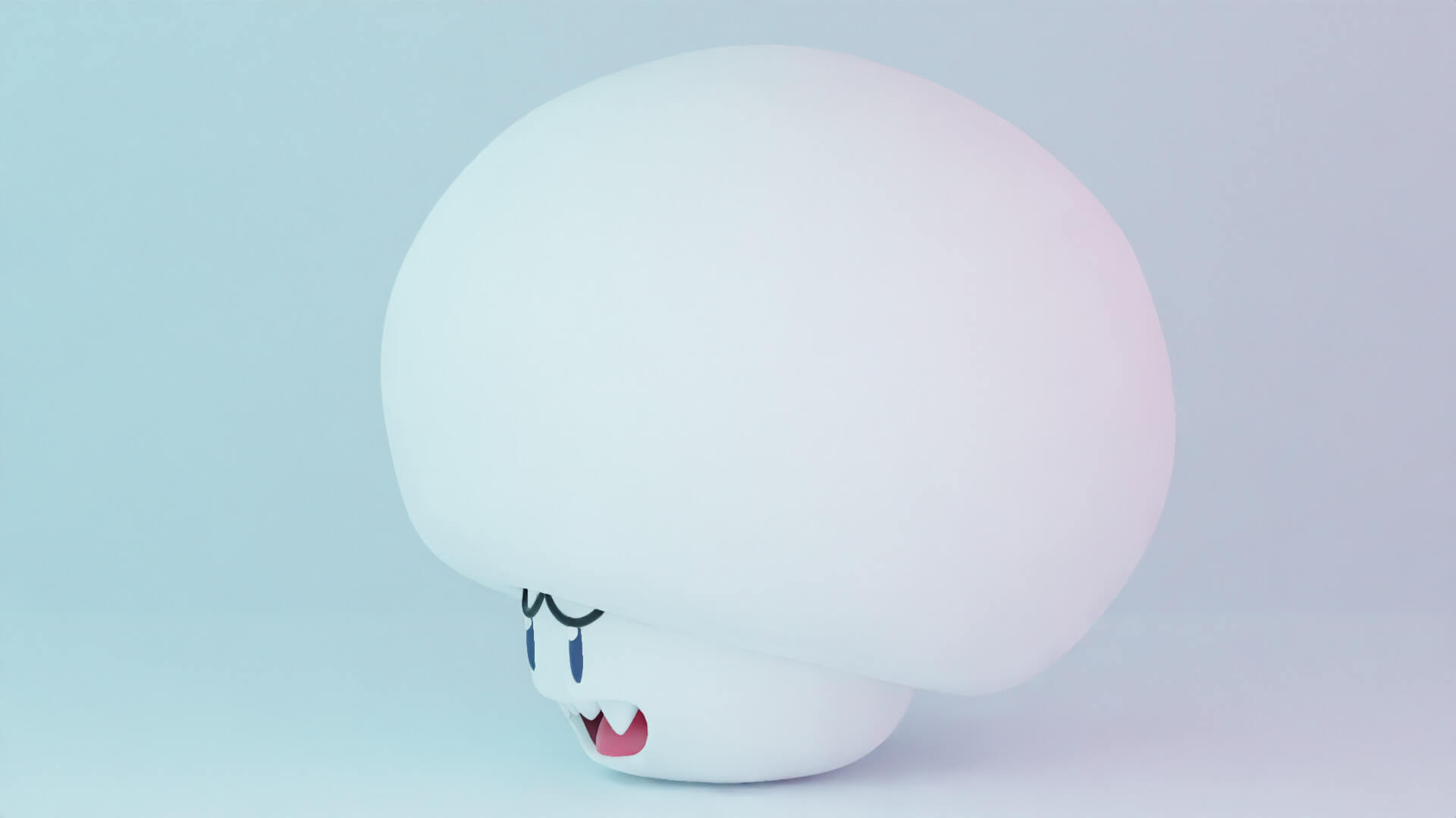 Boo Mushroom From Mario's Games - 3D Model by clickdamn
