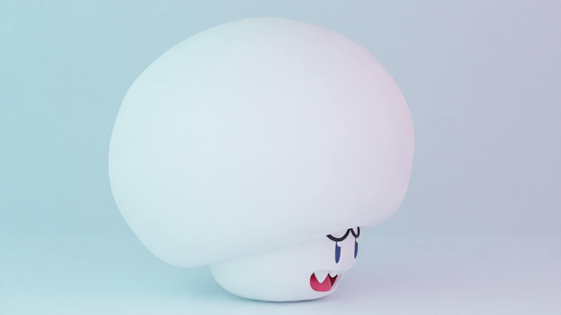Boo Mushroom From Mario's Games - 3D Model by clickdamn
