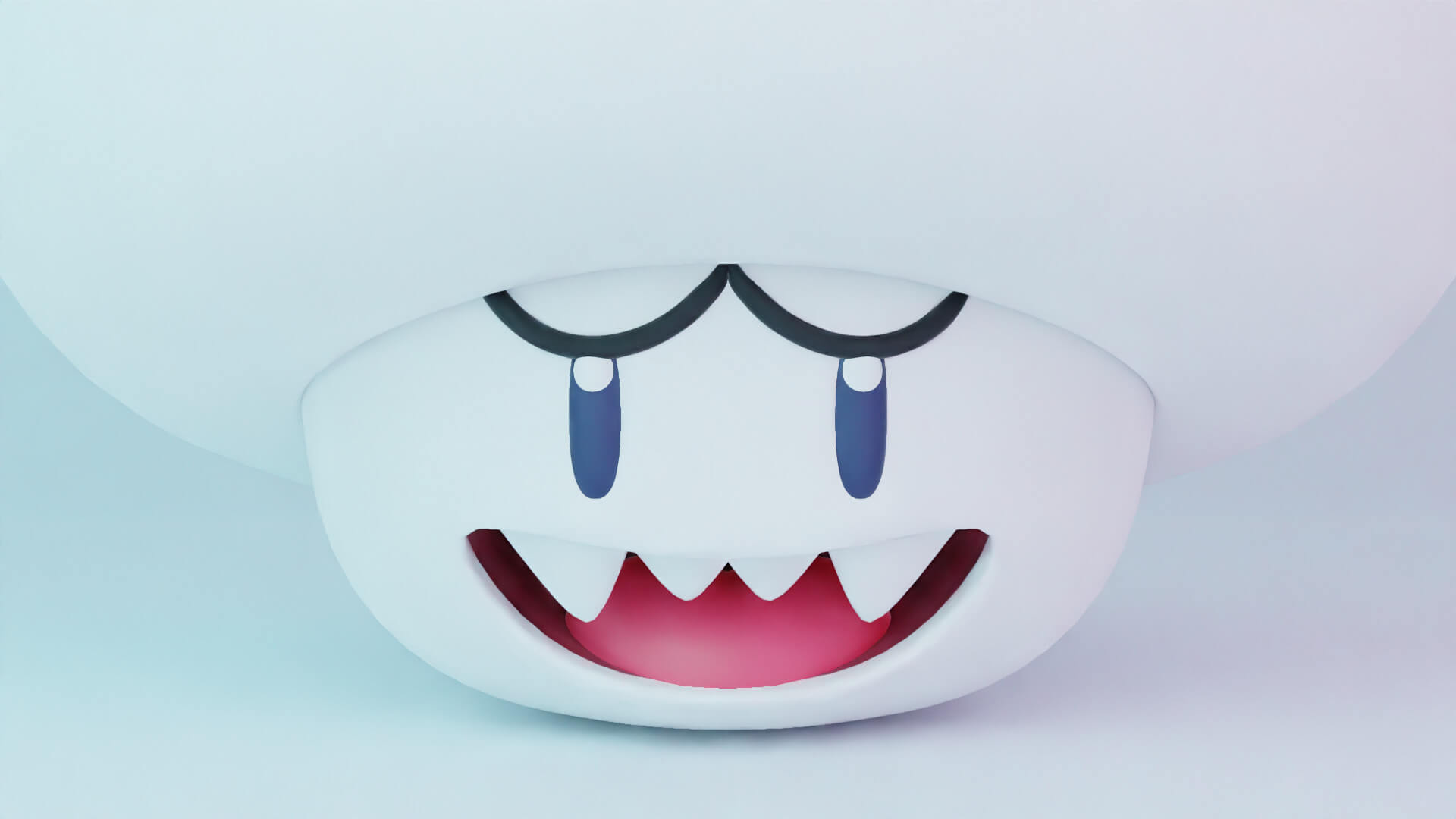 Boo Mushroom From Mario's Games - 3D Model by clickdamn