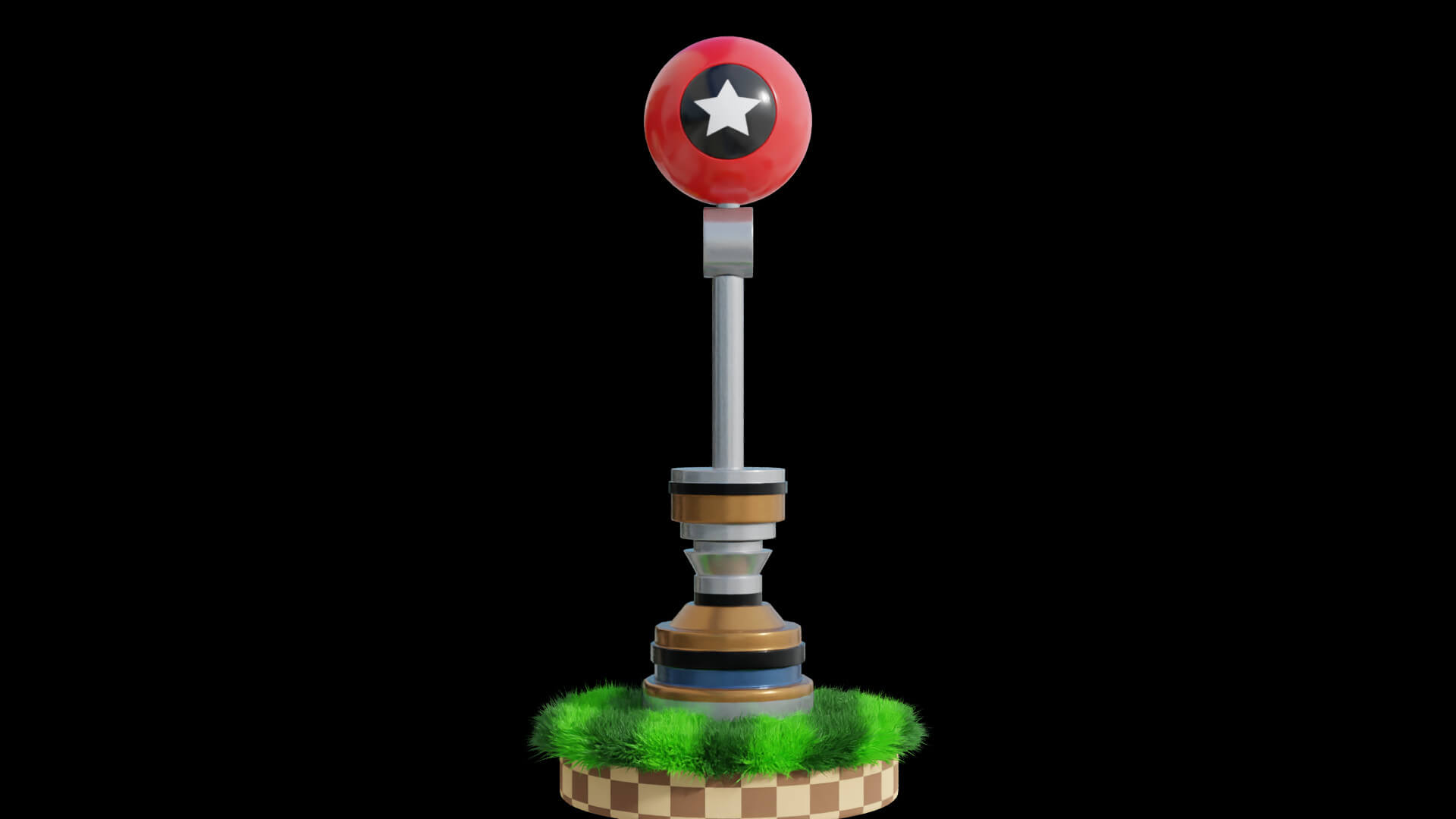 Checkpoint From Sonic The Hedgehog - 3D Model by clickdamn