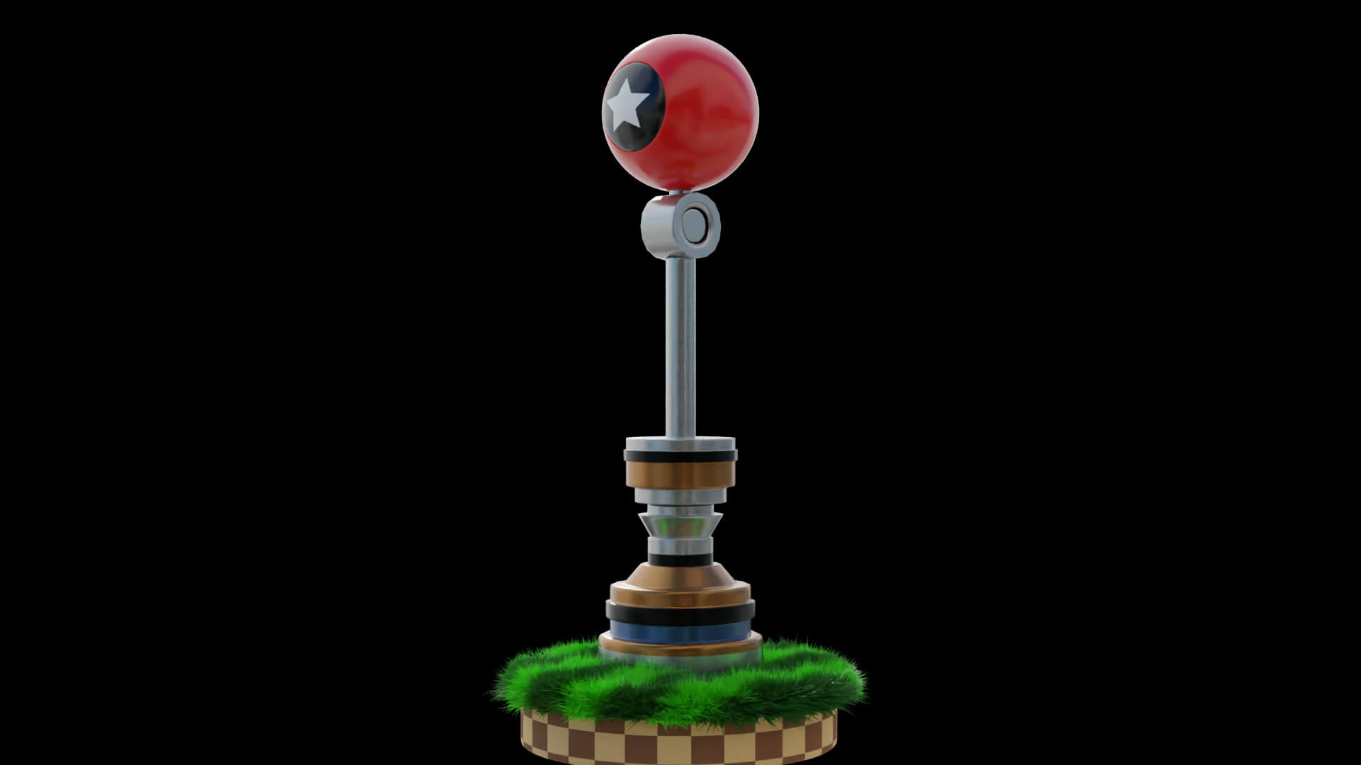 Checkpoint From Sonic The Hedgehog - 3D Model by clickdamn