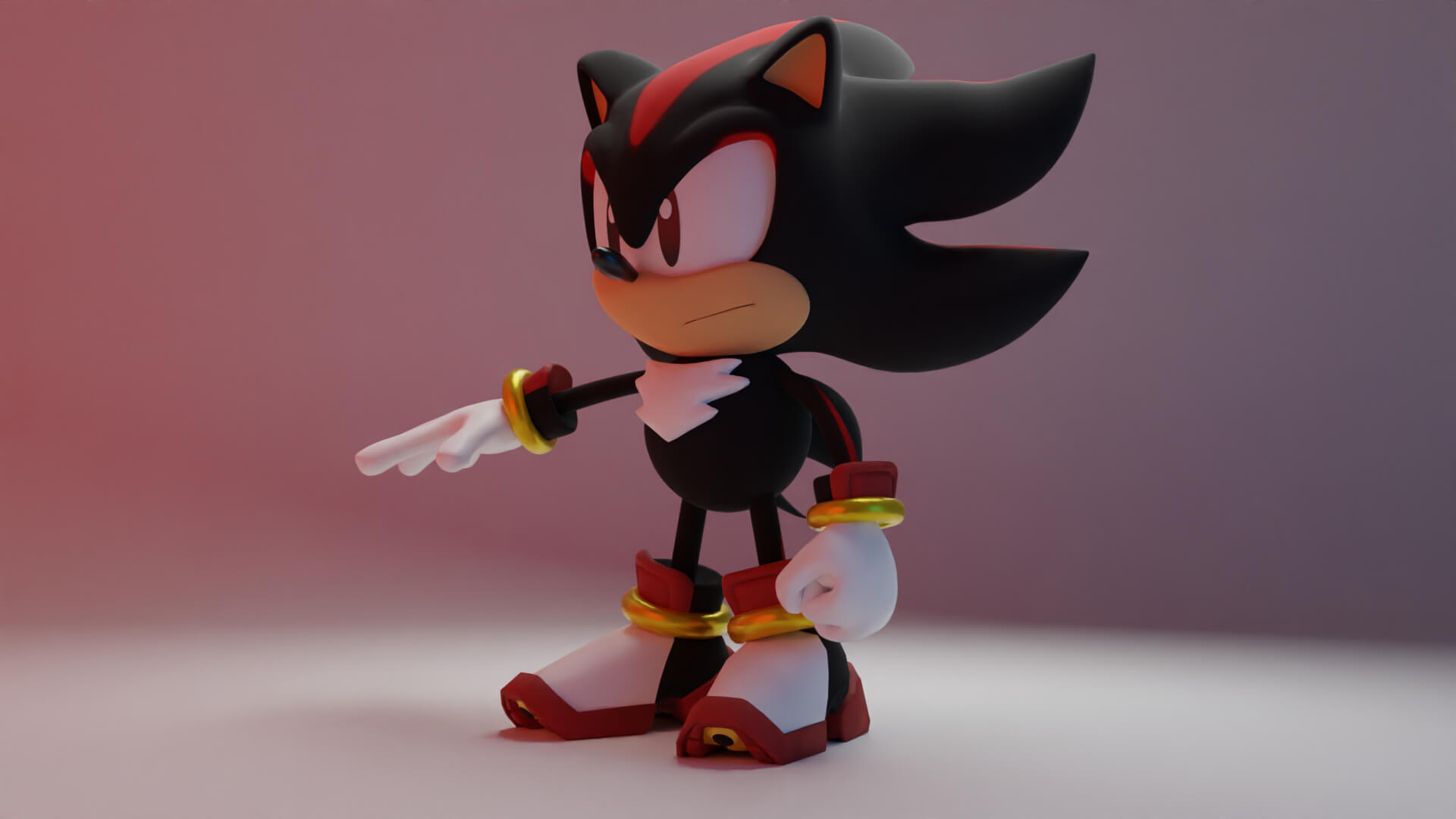 Classic Shadow The Hedgehog - 3D Model by clickdamn