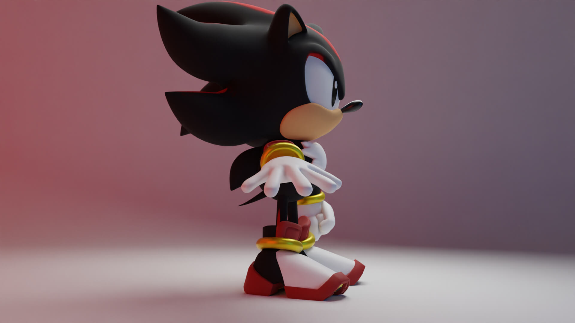 Classic Shadow The Hedgehog - 3D Model by clickdamn