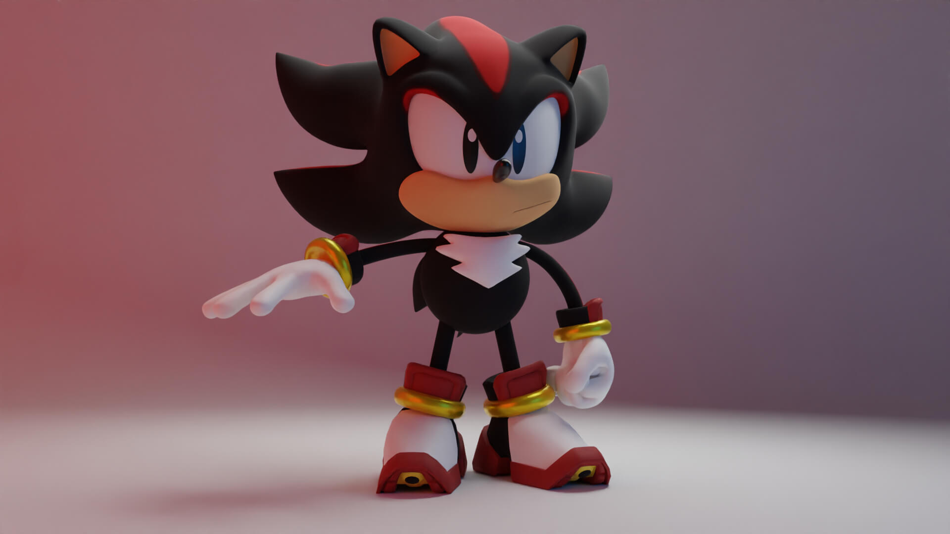 Classic Shadow The Hedgehog - 3D Model by clickdamn