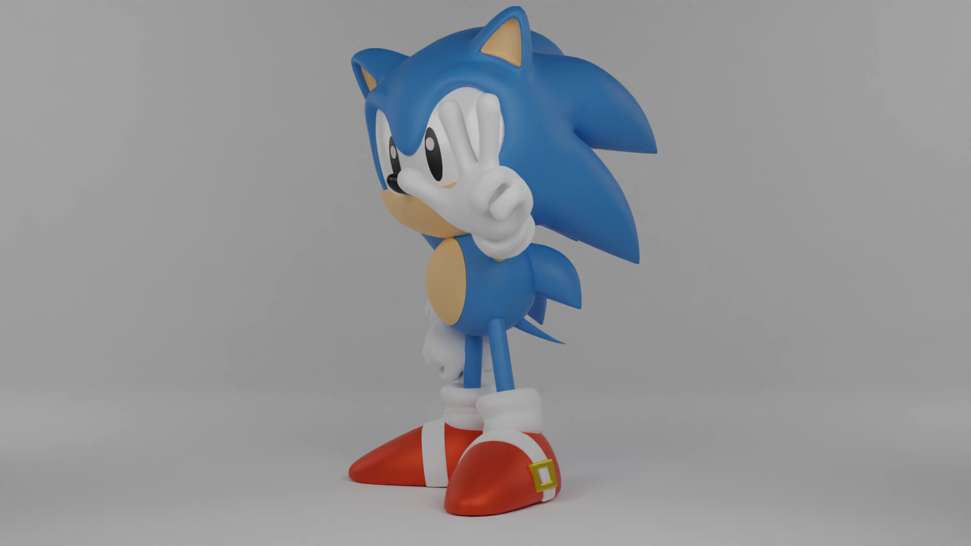 Classic Sonic The Hedgehog - 3D Model by clickdamn