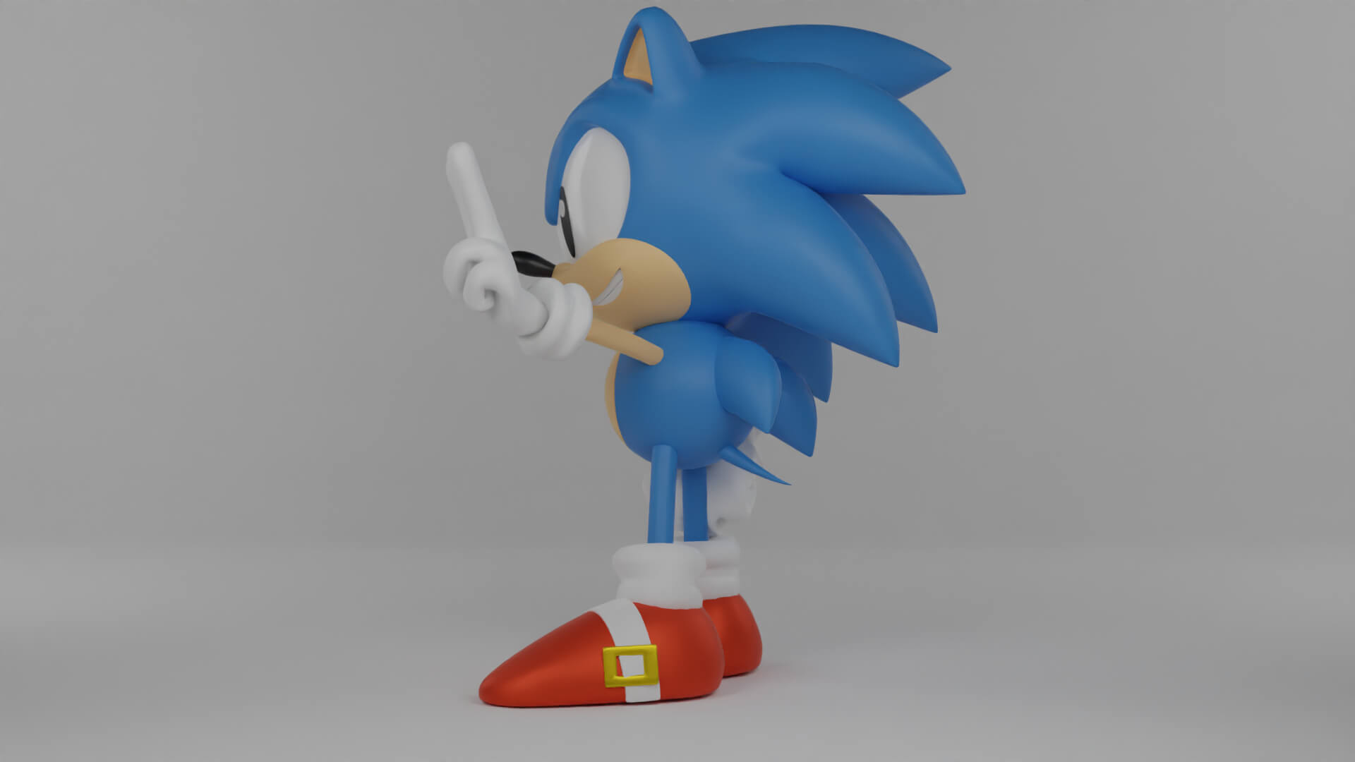 Classic Sonic The Hedgehog - 3D Model by clickdamn