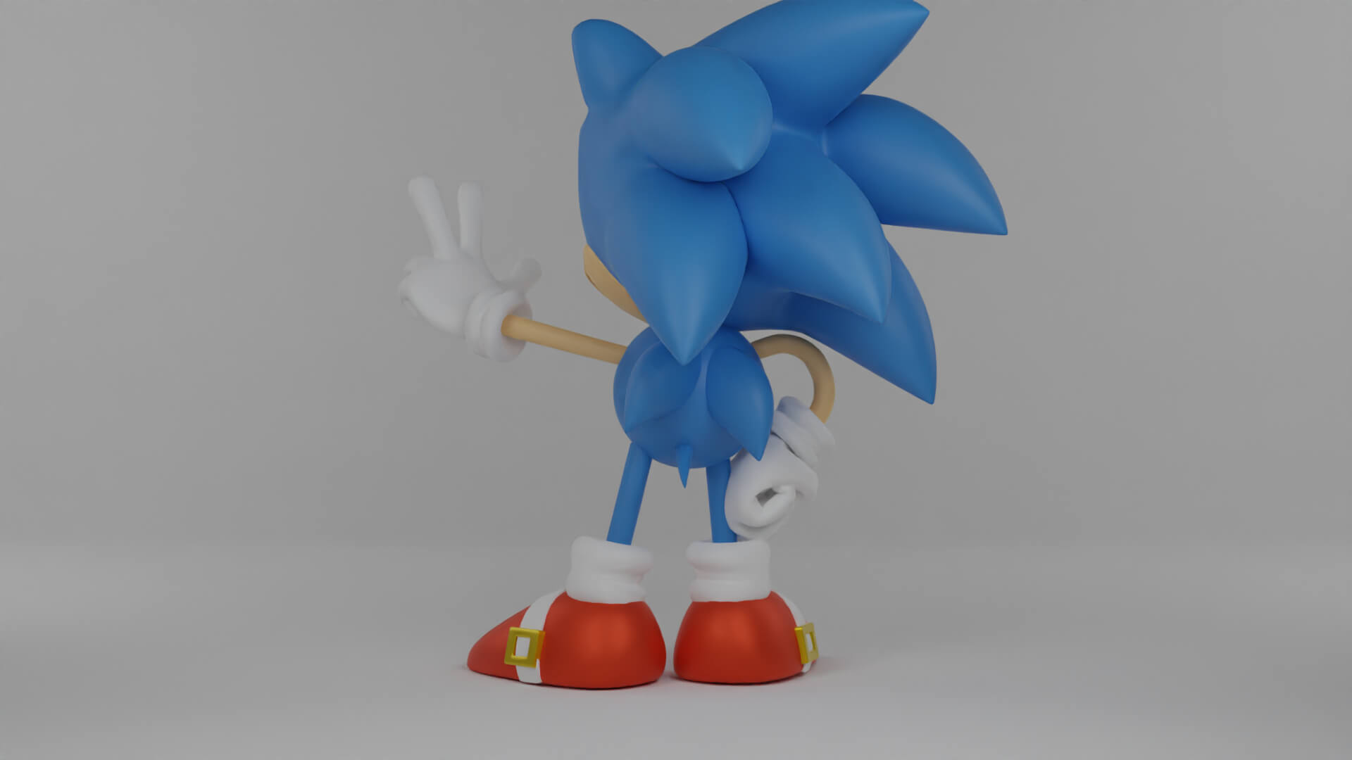 Classic Sonic The Hedgehog - 3D Model by clickdamn