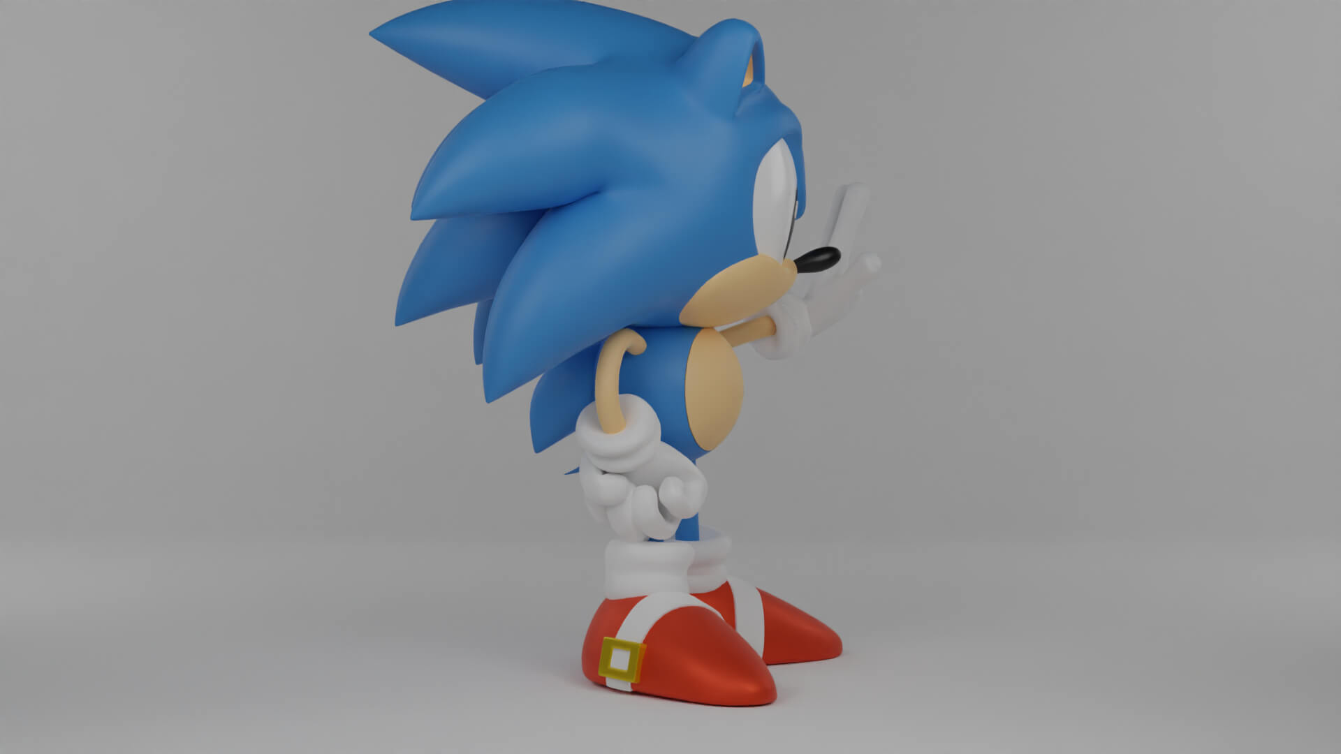Classic Sonic The Hedgehog - 3D Model by clickdamn